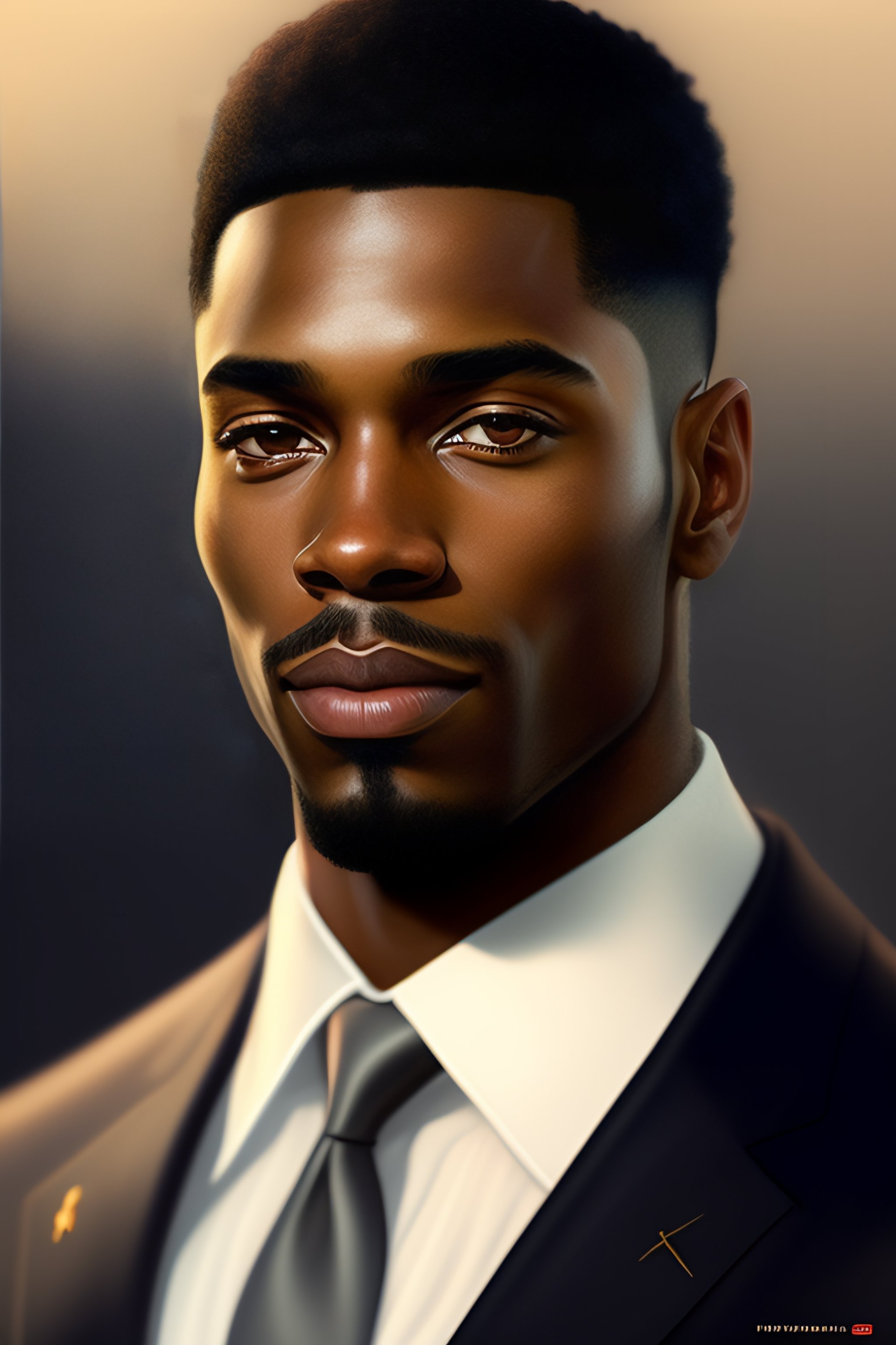 Lexica - Portrait of an IT Engineer as black man cute-fine-face, full ...