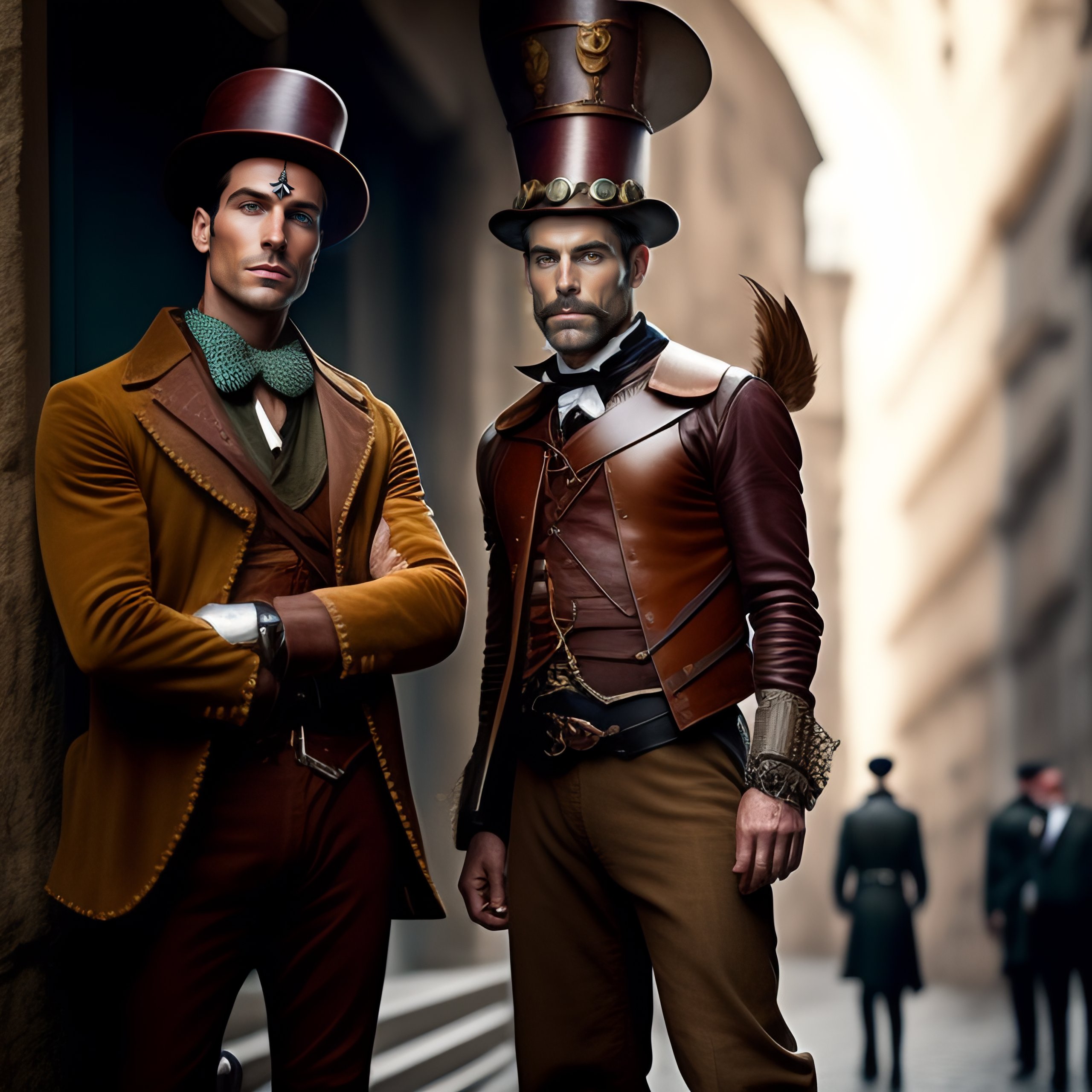 Lexica - Pinocchio and Gepetto steampunk hunters.