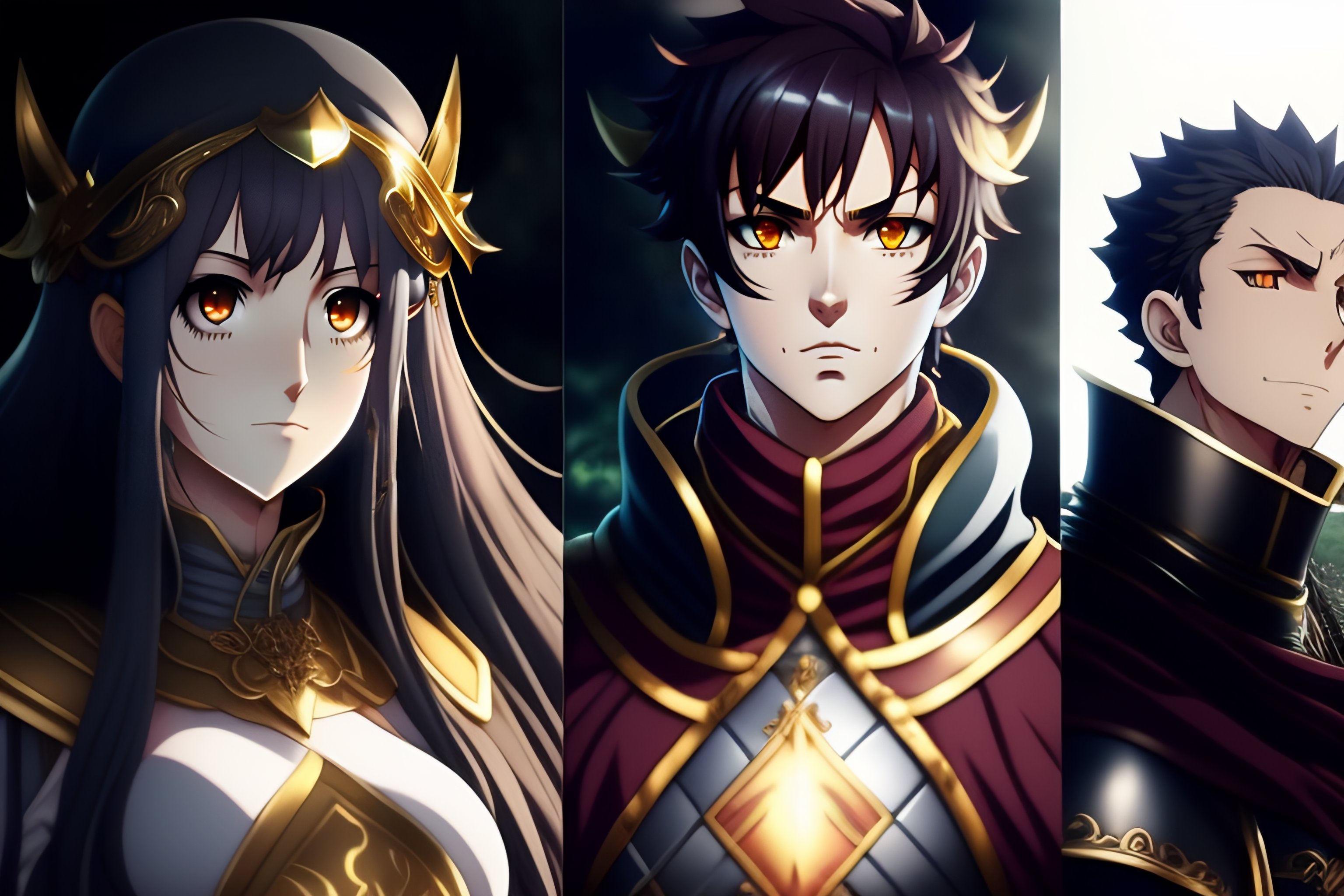 Lexica - Large nime background, realistic, male and female royal ...