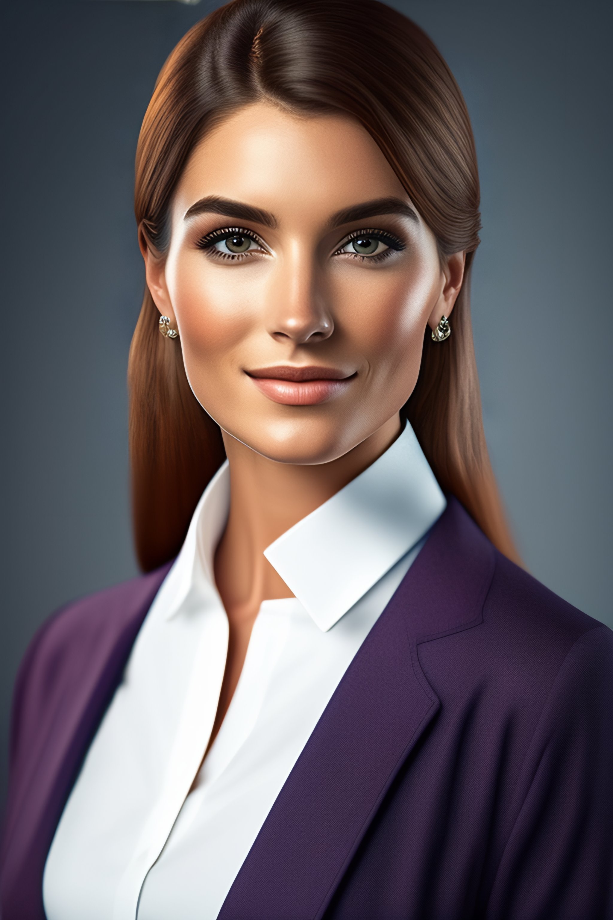 Lexica - Realistic headshot of a cute young woman with a blank ...