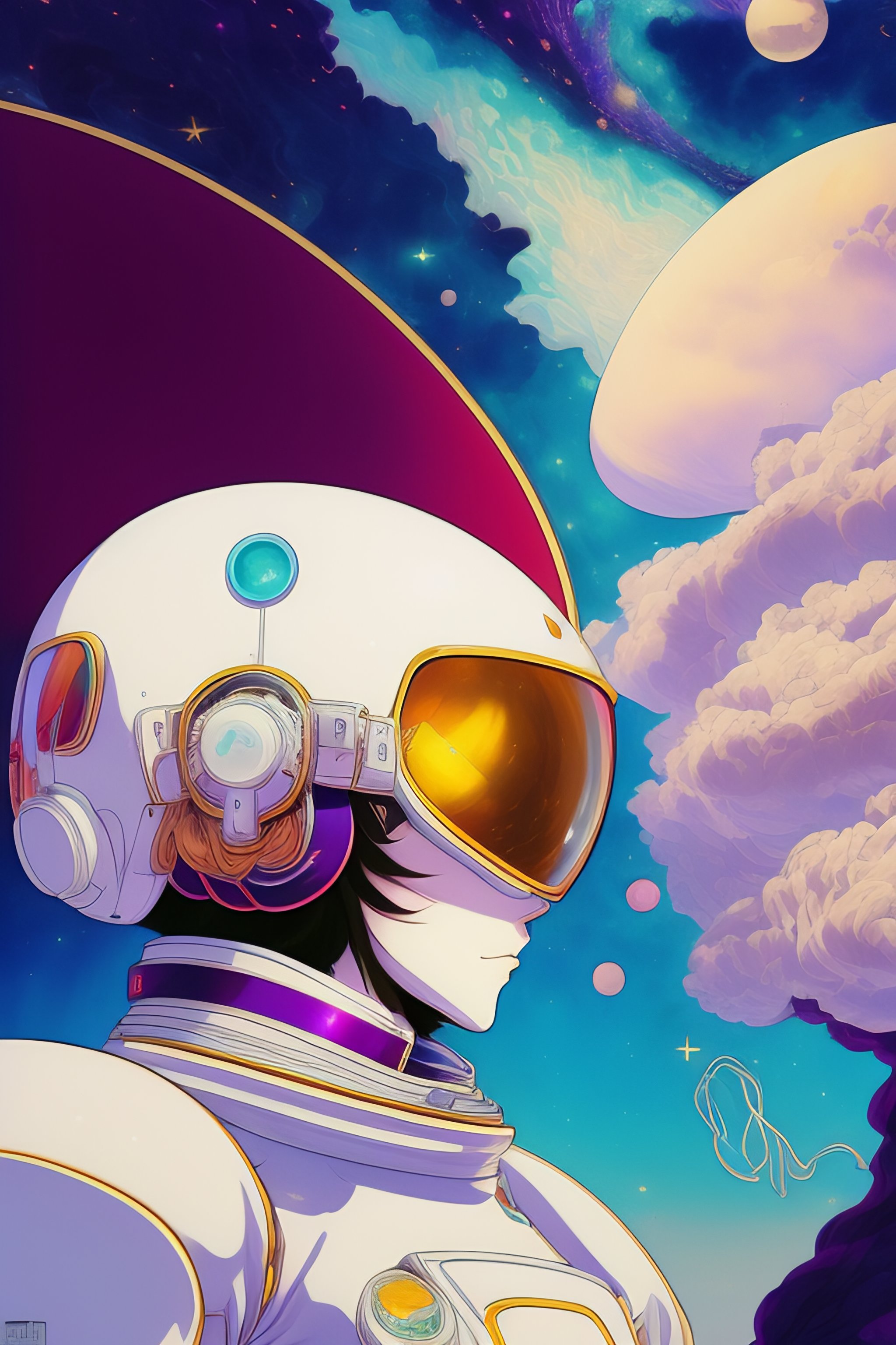 Lexica - 90s anime vintage anime a horrorAstronaut meditating in front ...