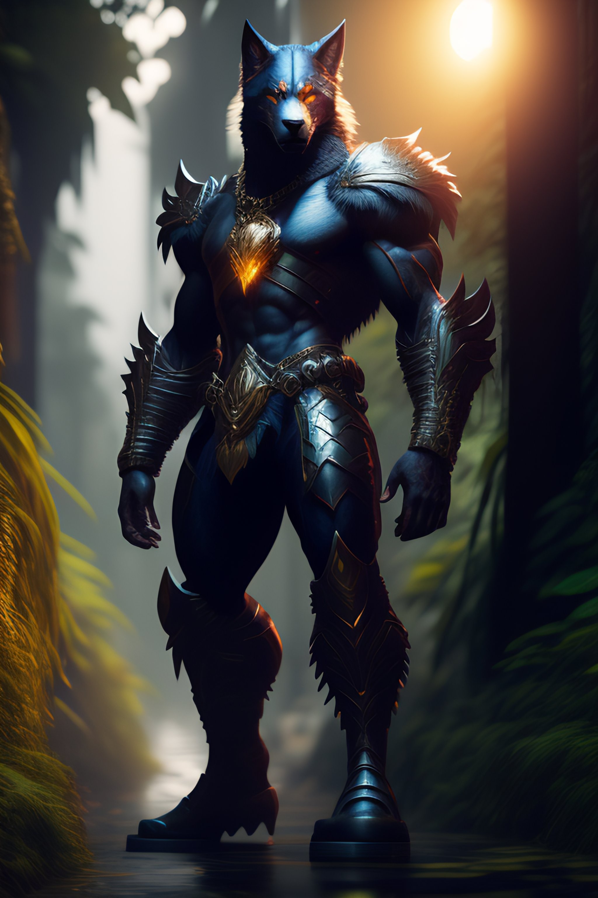 Lexica - A Werewolf walking through the streets of Rio de Janeiro in a ...