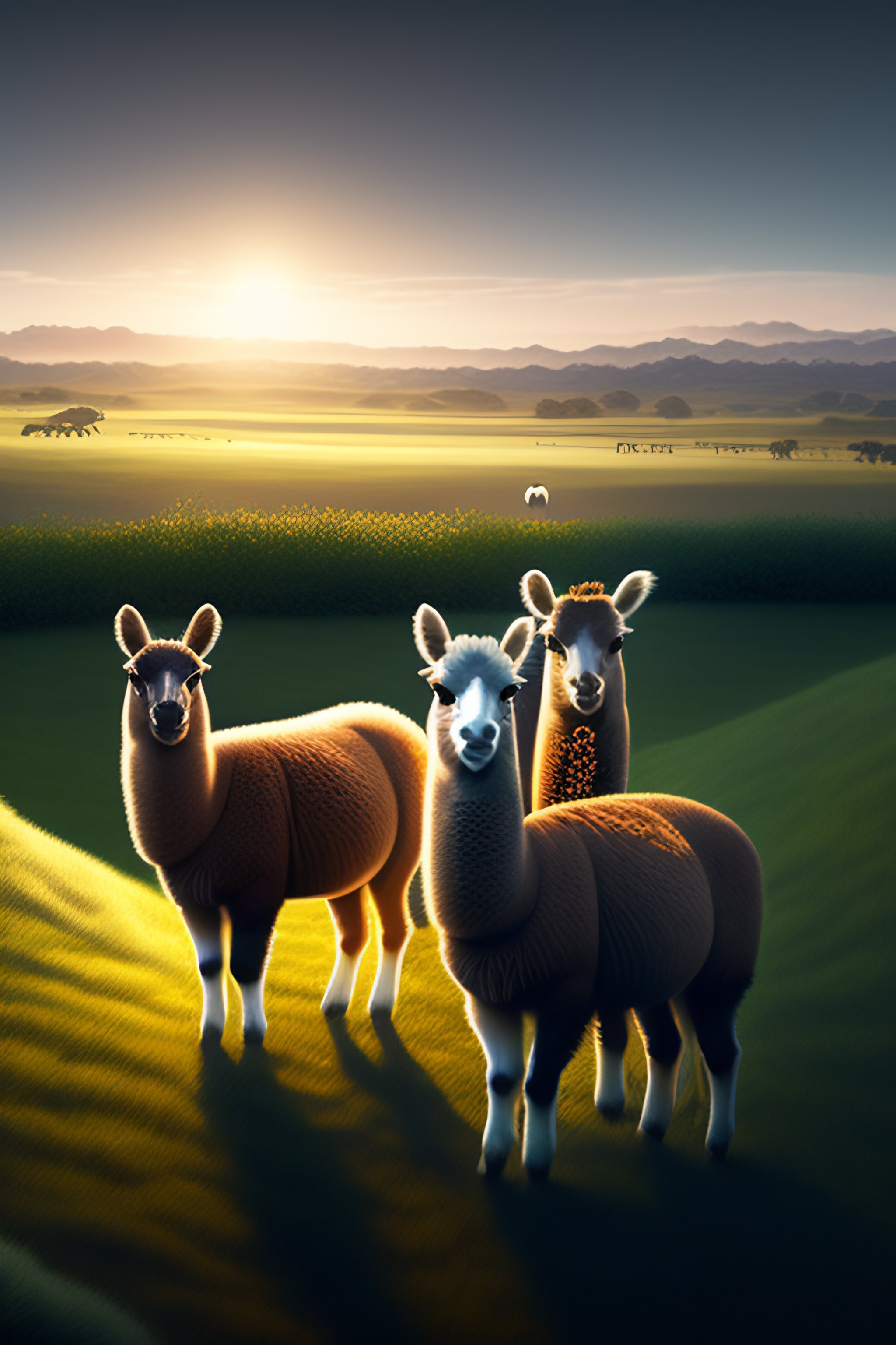 Lexica - Happy Alpacas filling the screen, by disney concept artists ...