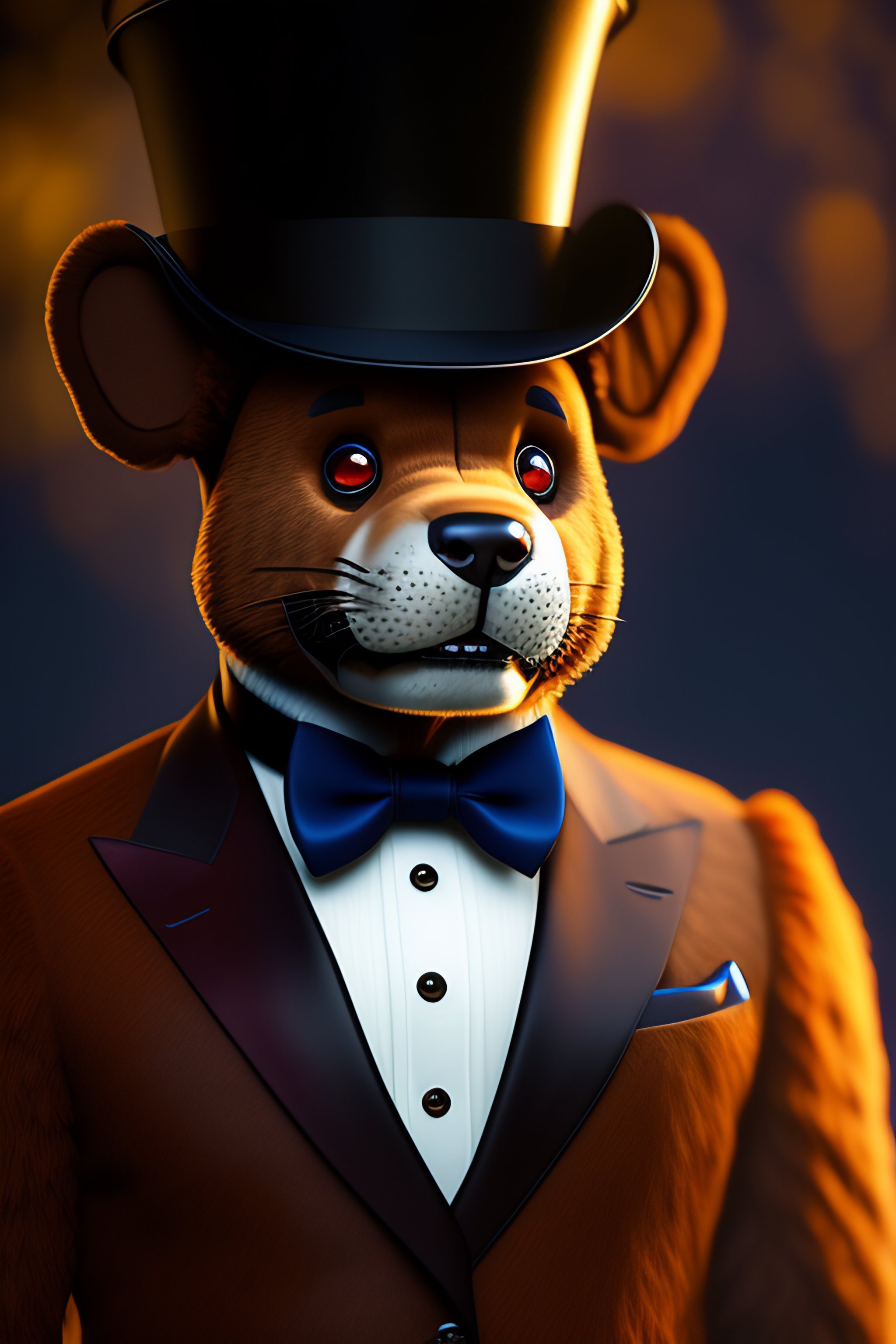 Lexica - Freddy Fazbear animatronic creepy spooky. Made of fur and ...