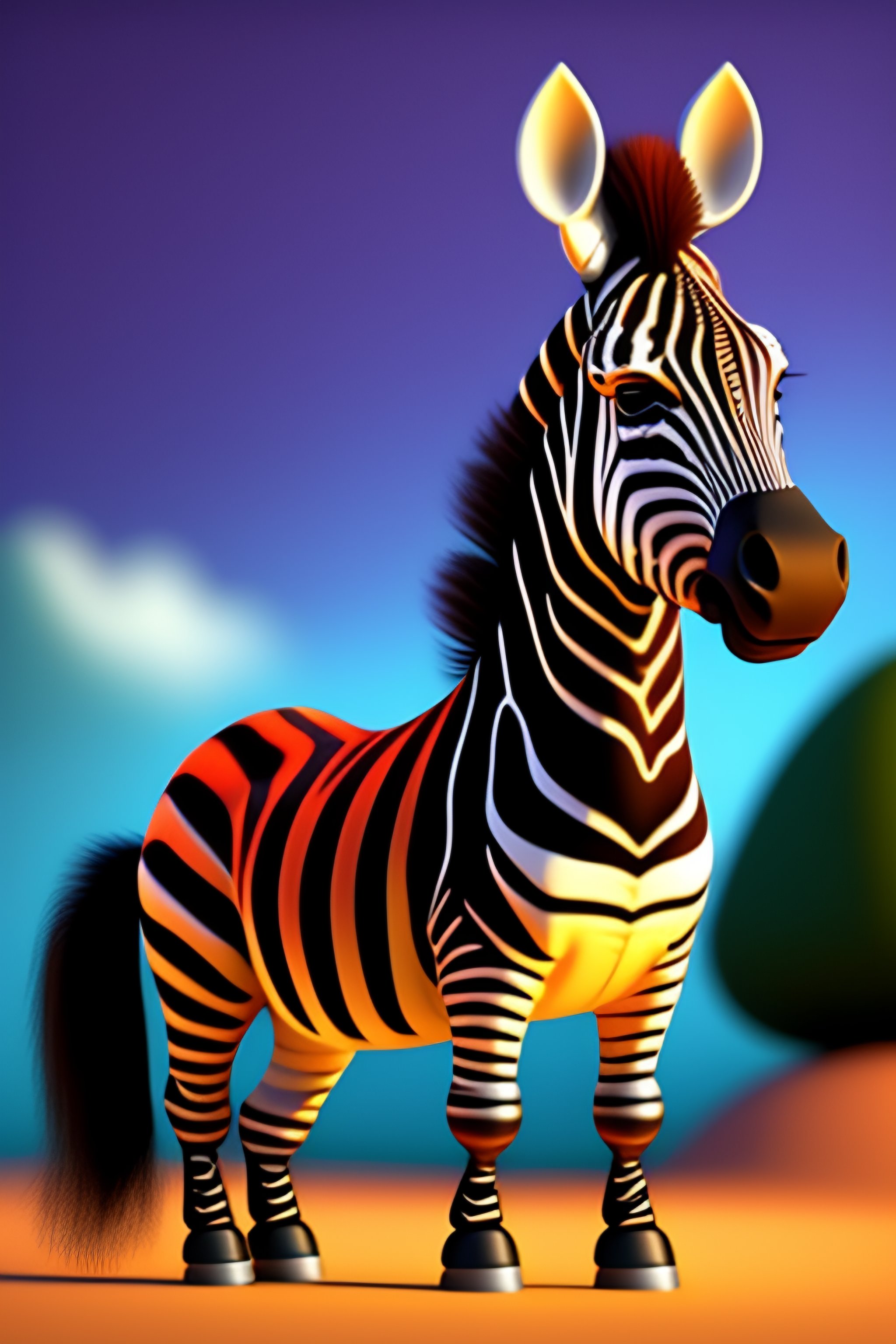 Lexica - Zebra pixar cute hd 4k realistic 3d