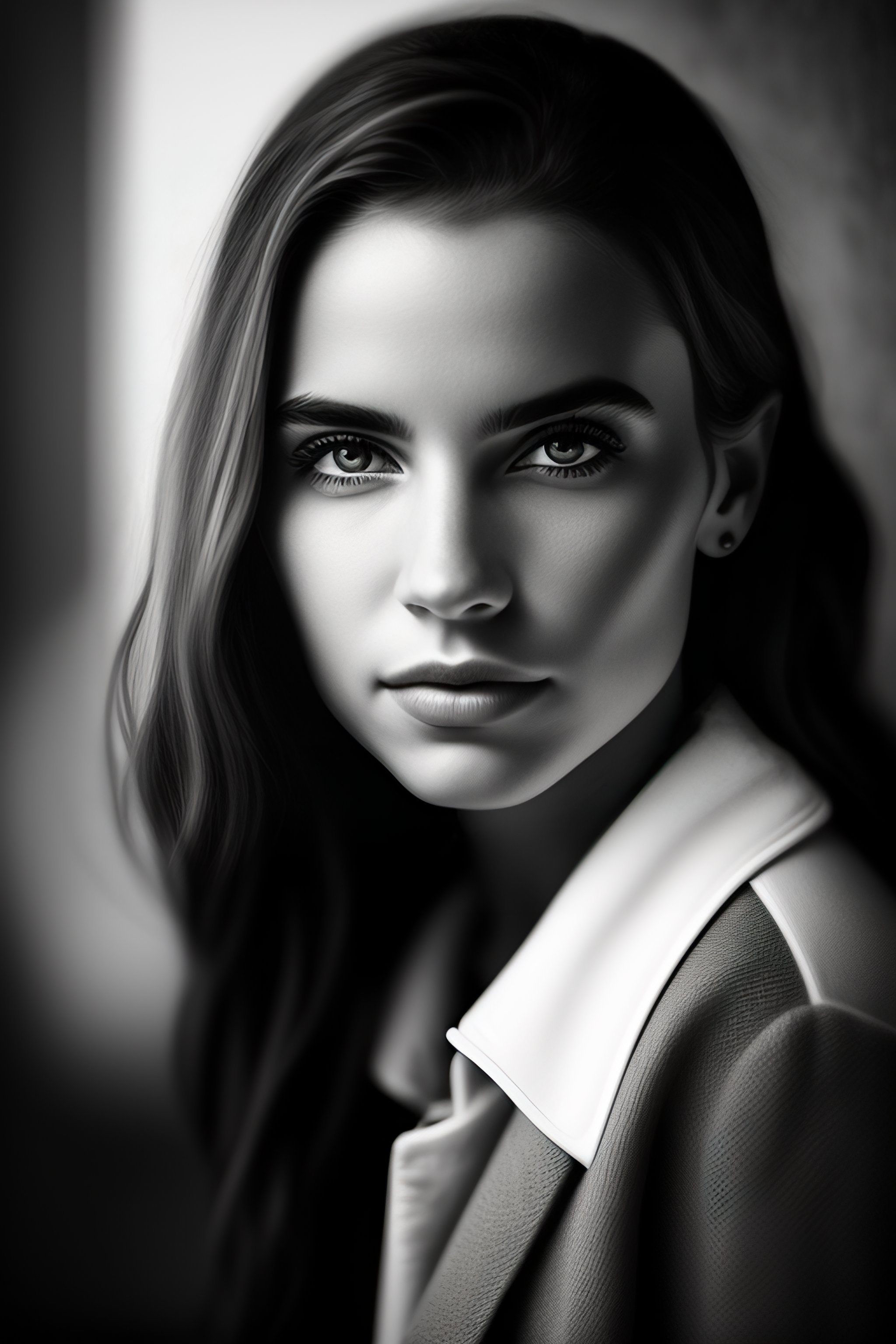 Lexica - Award winning black and white 35mm artistic portrait photo ...