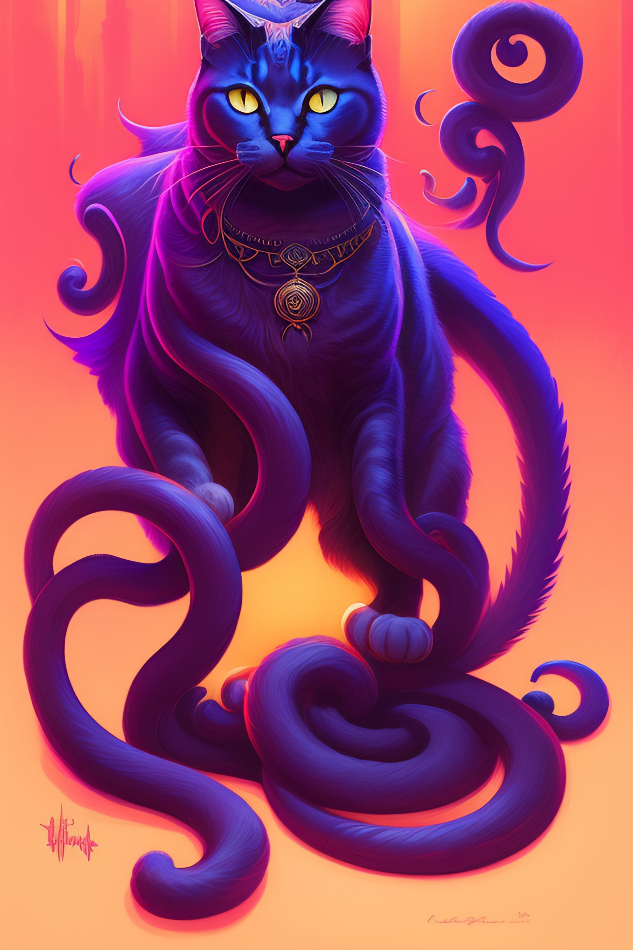 Lexica - Cat and cthulhu mix, vibrant color scheme, highly detailed, in ...