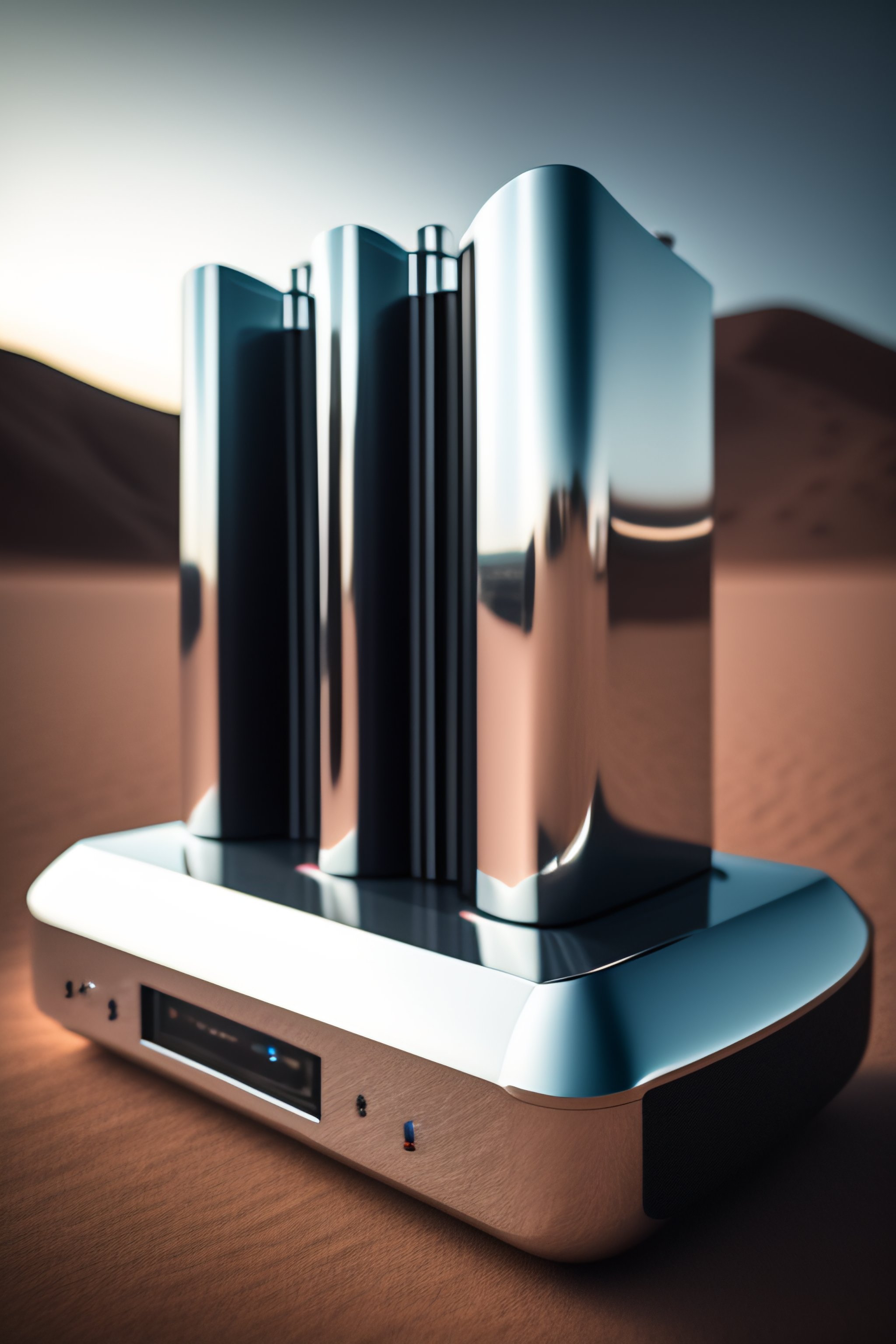 Lexica - A photo of a dual mono amplifier seen from the front side, big ...