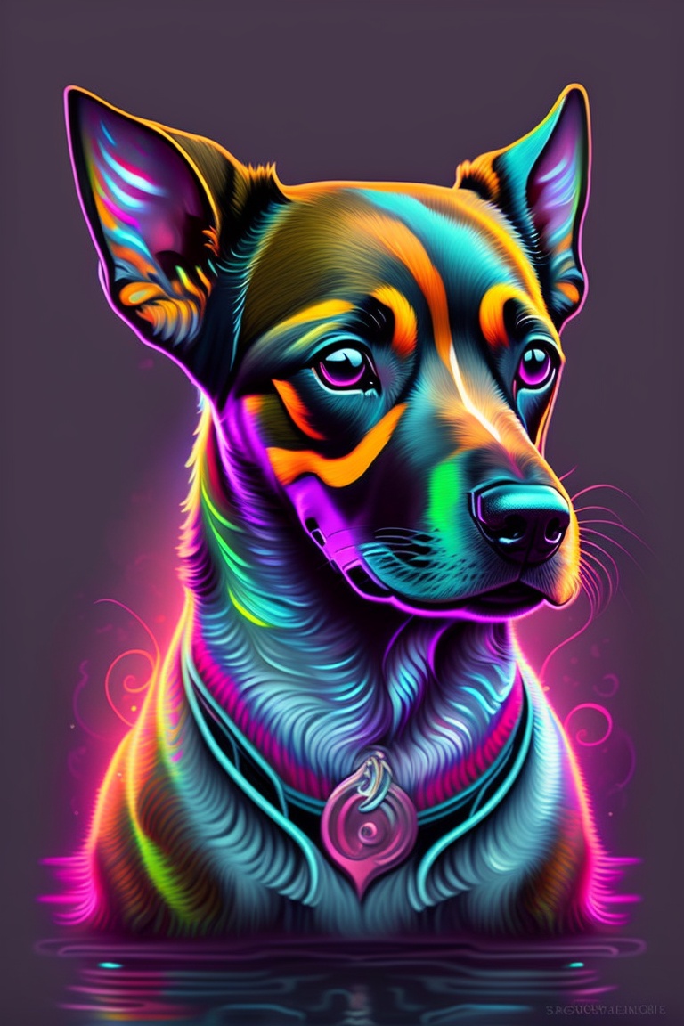 Lexica - Hypnotic illustration of a puppy toy Pinscher dog, hypnotic ...