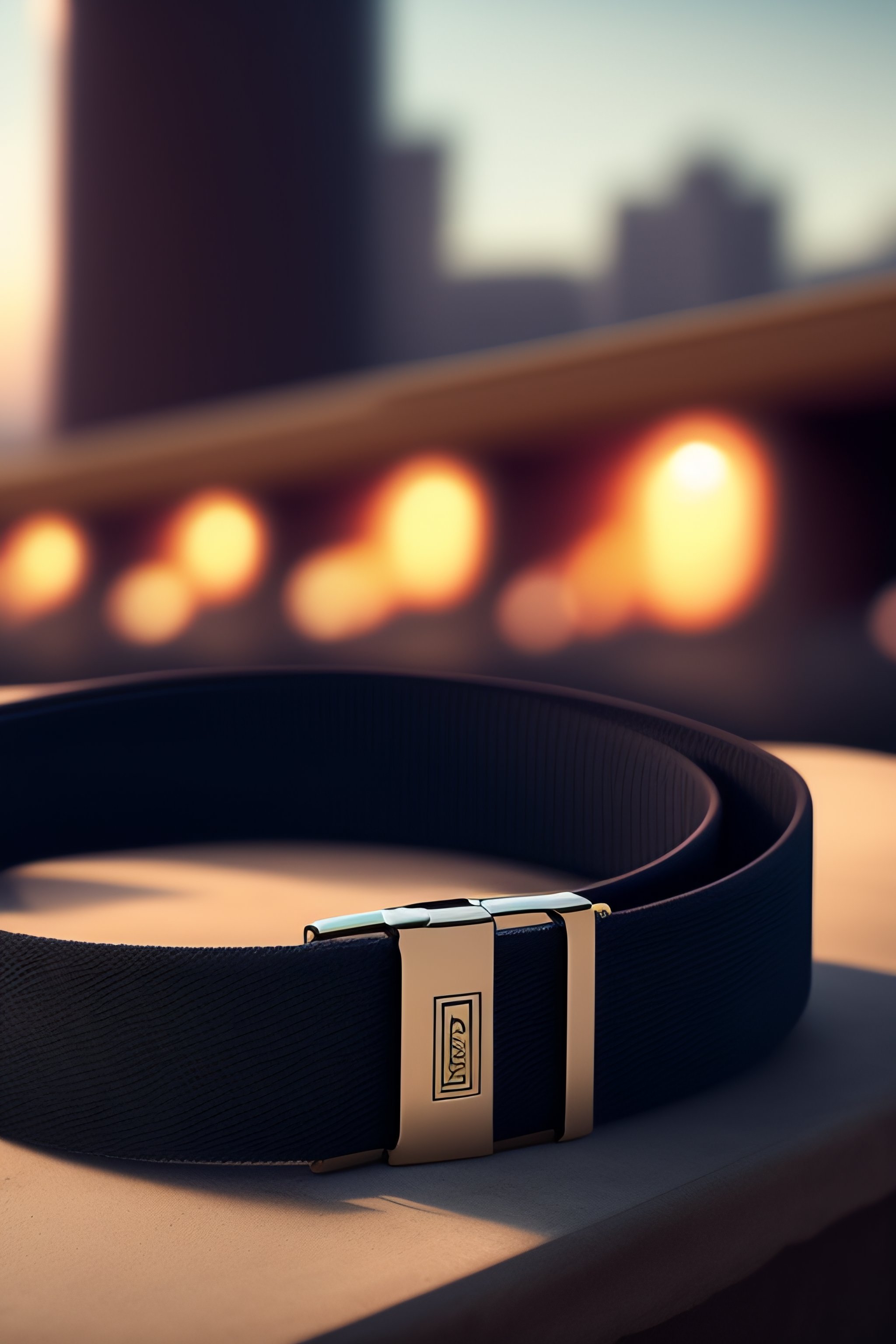 Lexica - A cyber belt give aptic feedback realistic photoreal