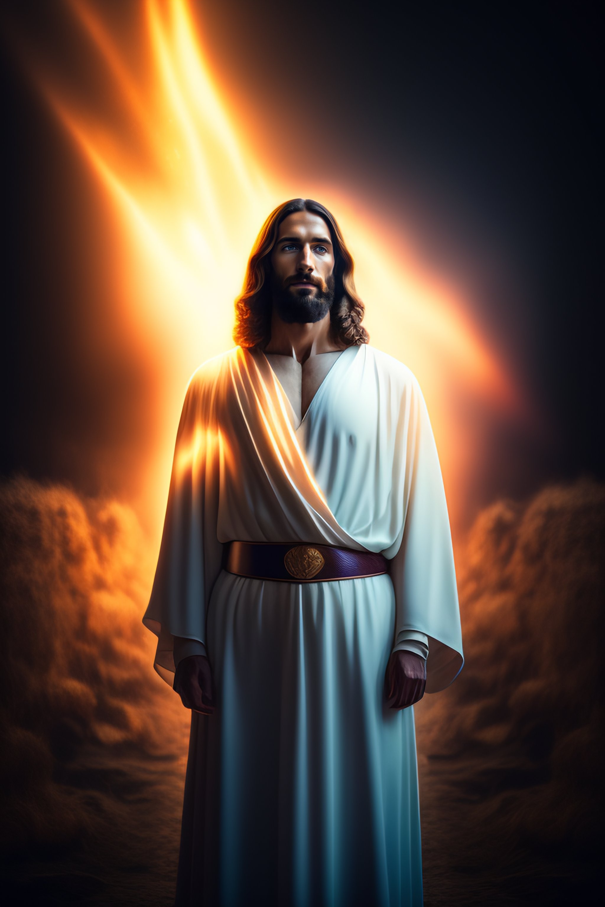 Lexica - Jesus, heaven, realistic photography, shining, portrait ...