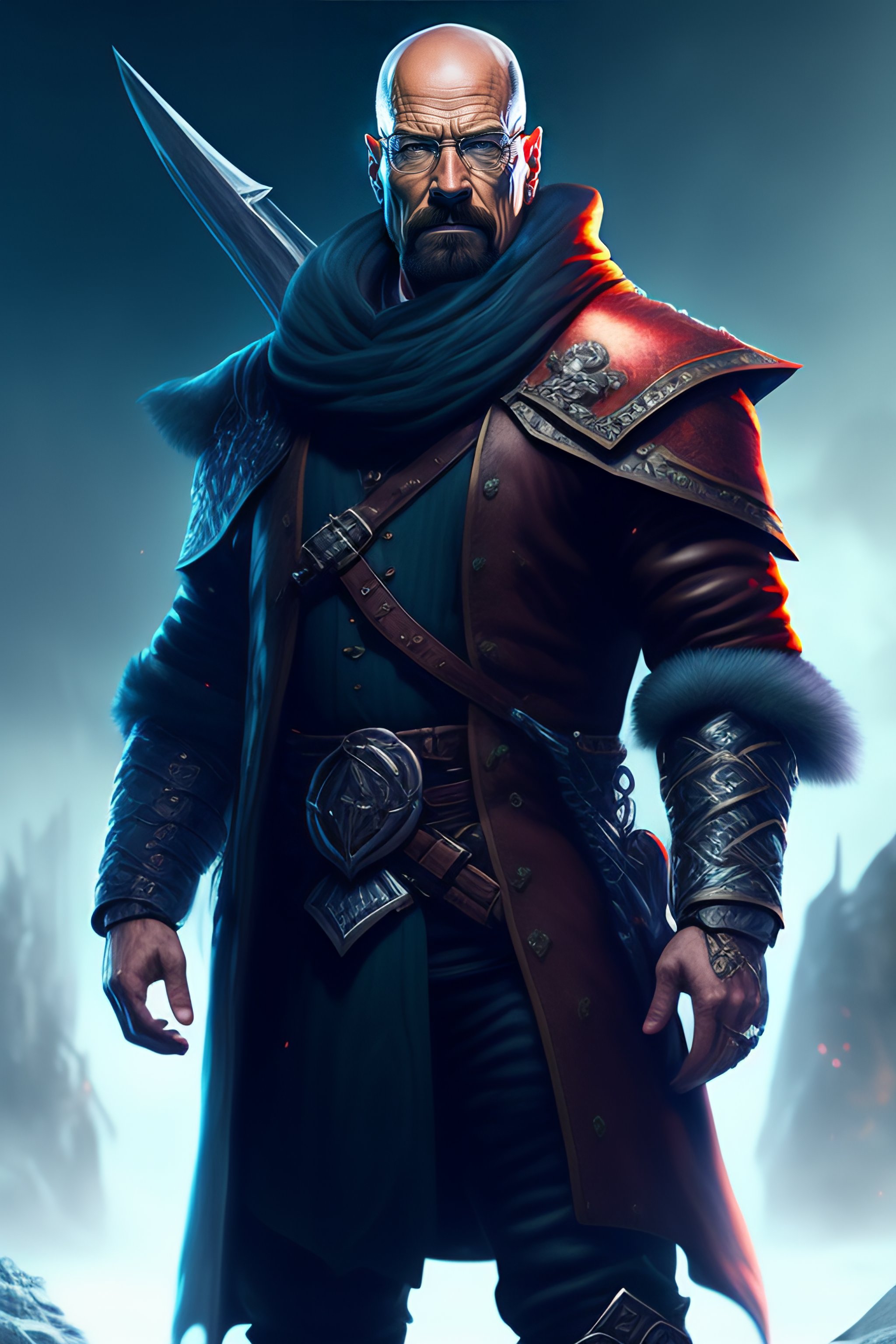 Lexica - Walter white, bloody, intimidating d & d character holding ...