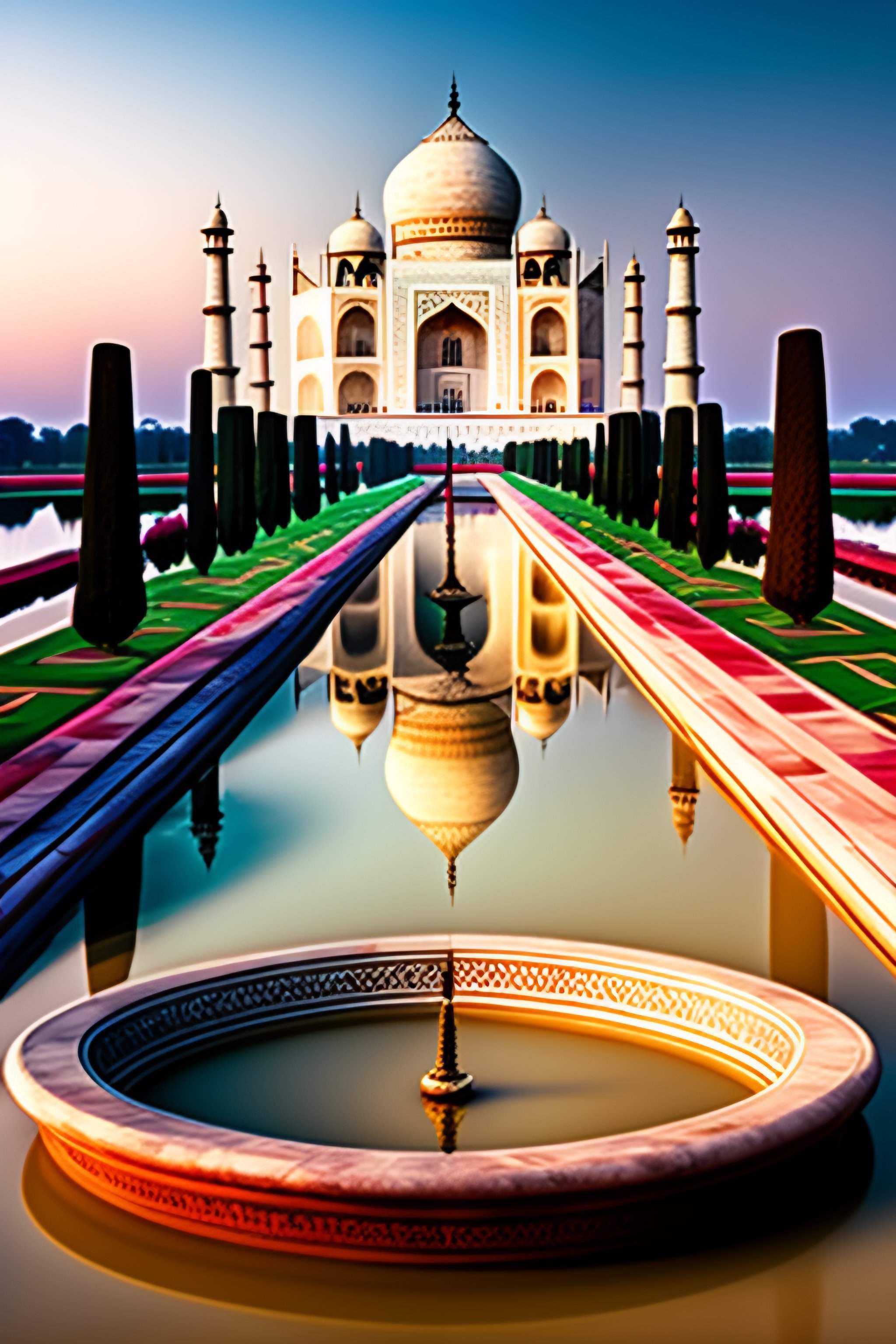 Lexica - The Taj Mahal is an ivory-white marble mausoleum on the south ...