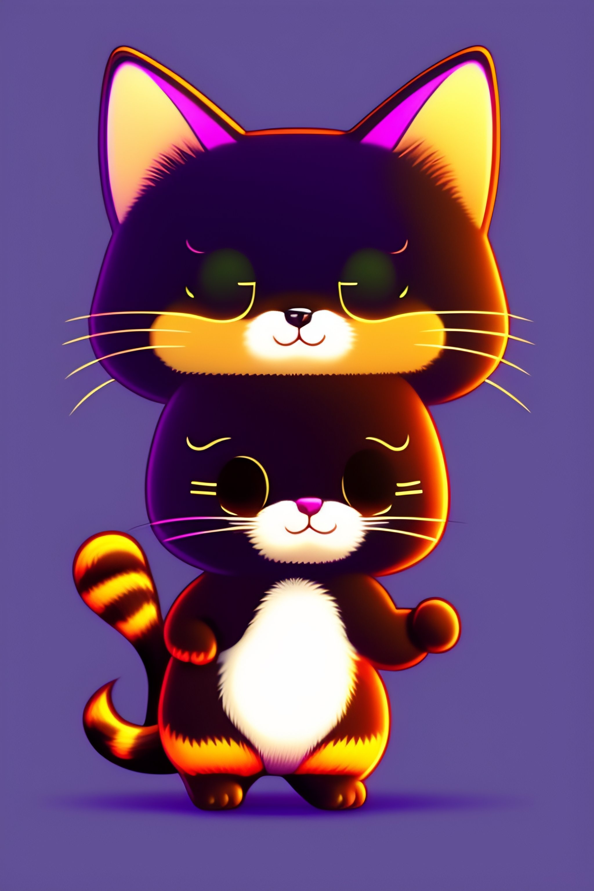 Lexica - Cute chibi cat dancing