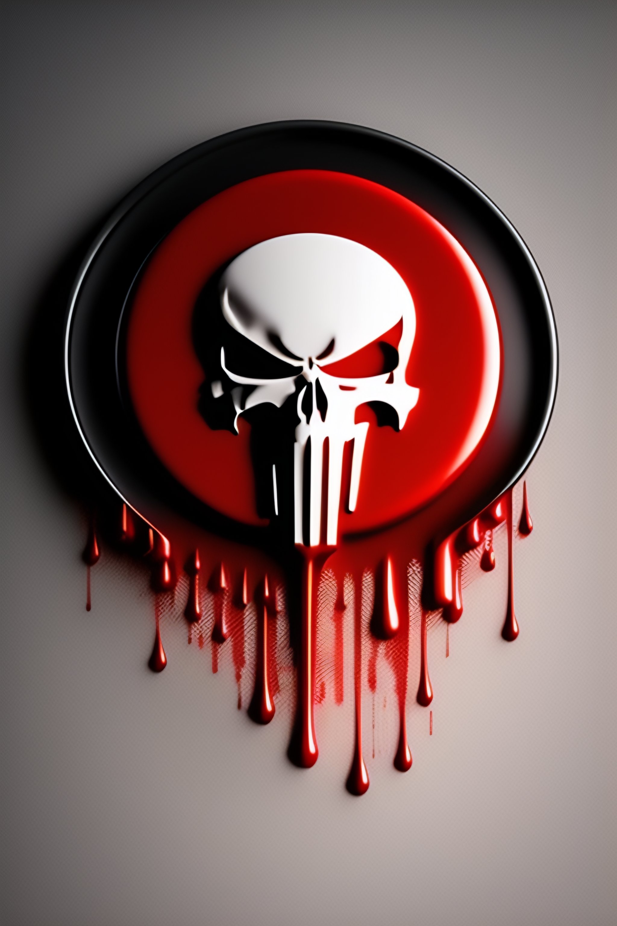 Lexica - Punisher logo as 3d, full screen photo, 4k,hd