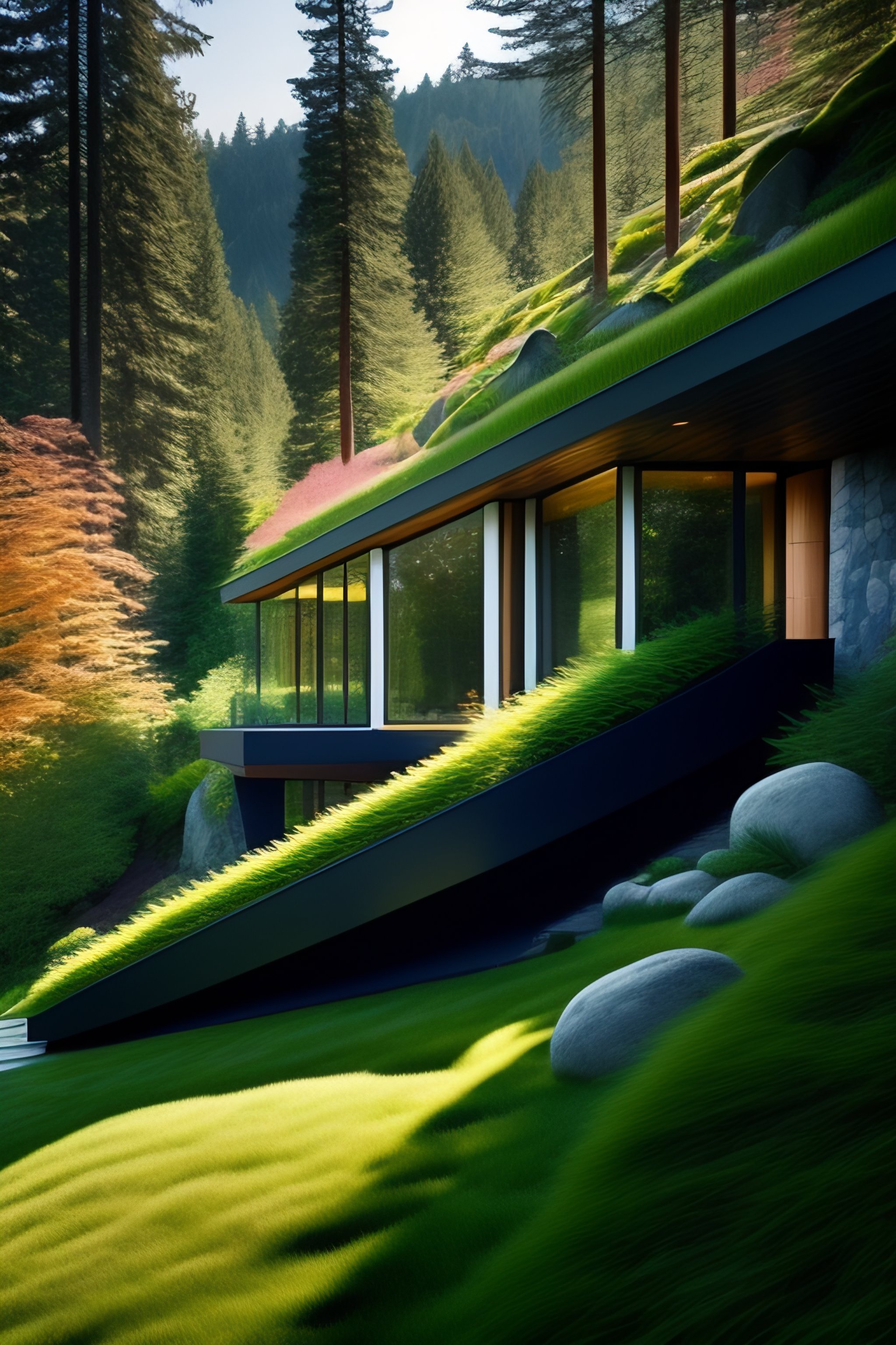 Lexica - Stunning steep hillside pacific northwest landscape design ...