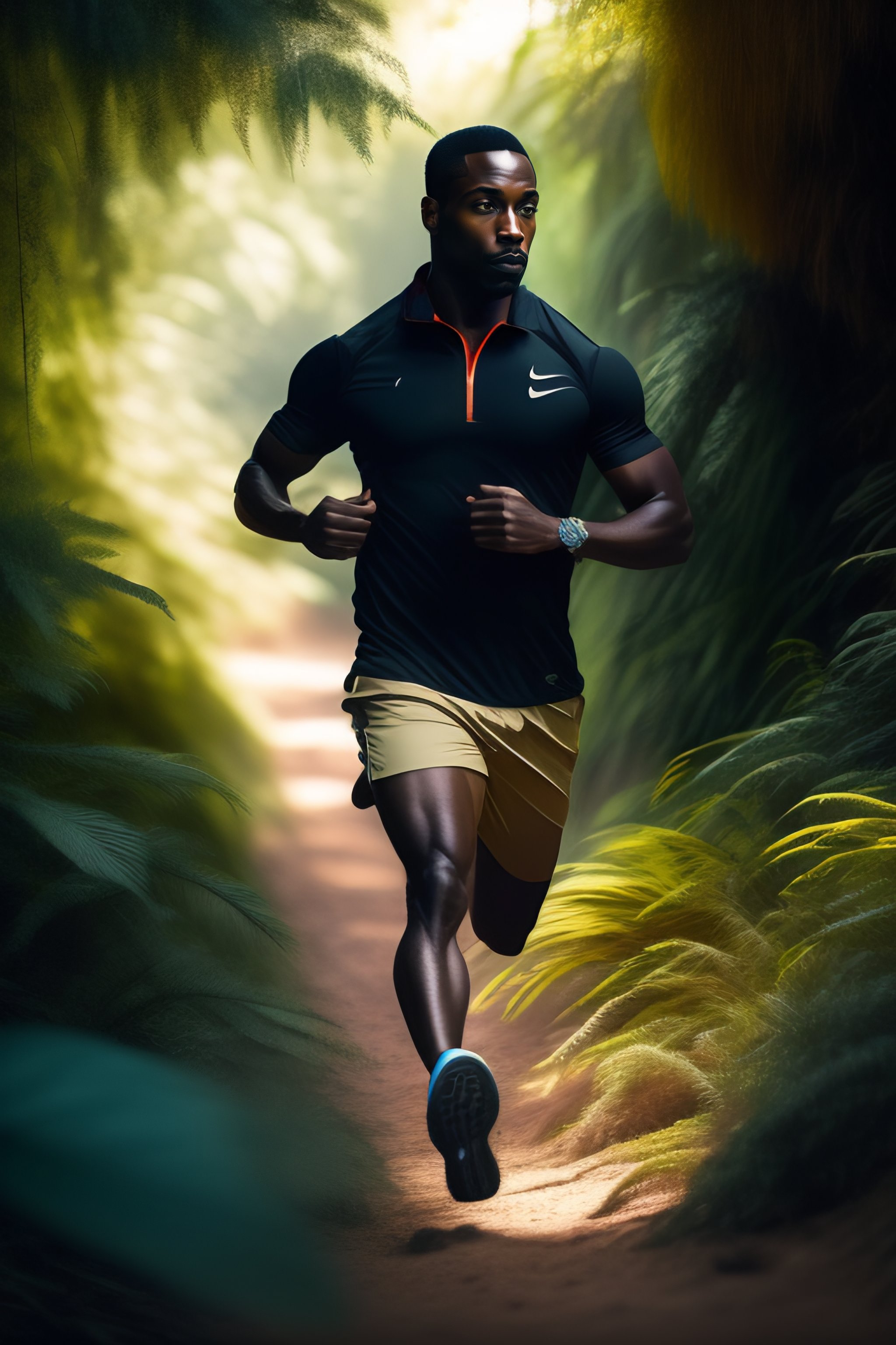 Black Guy Running Away