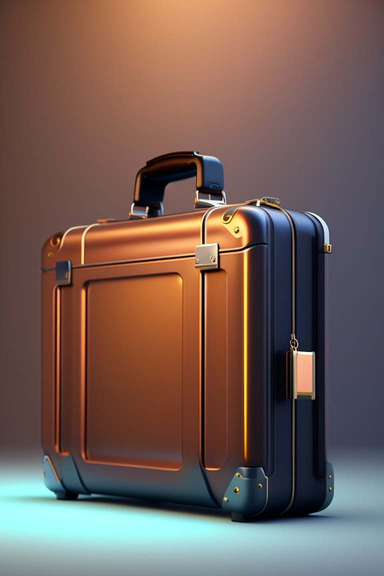 Lexica - Plastic briefcase on the table 3d object, 3d render vector ...