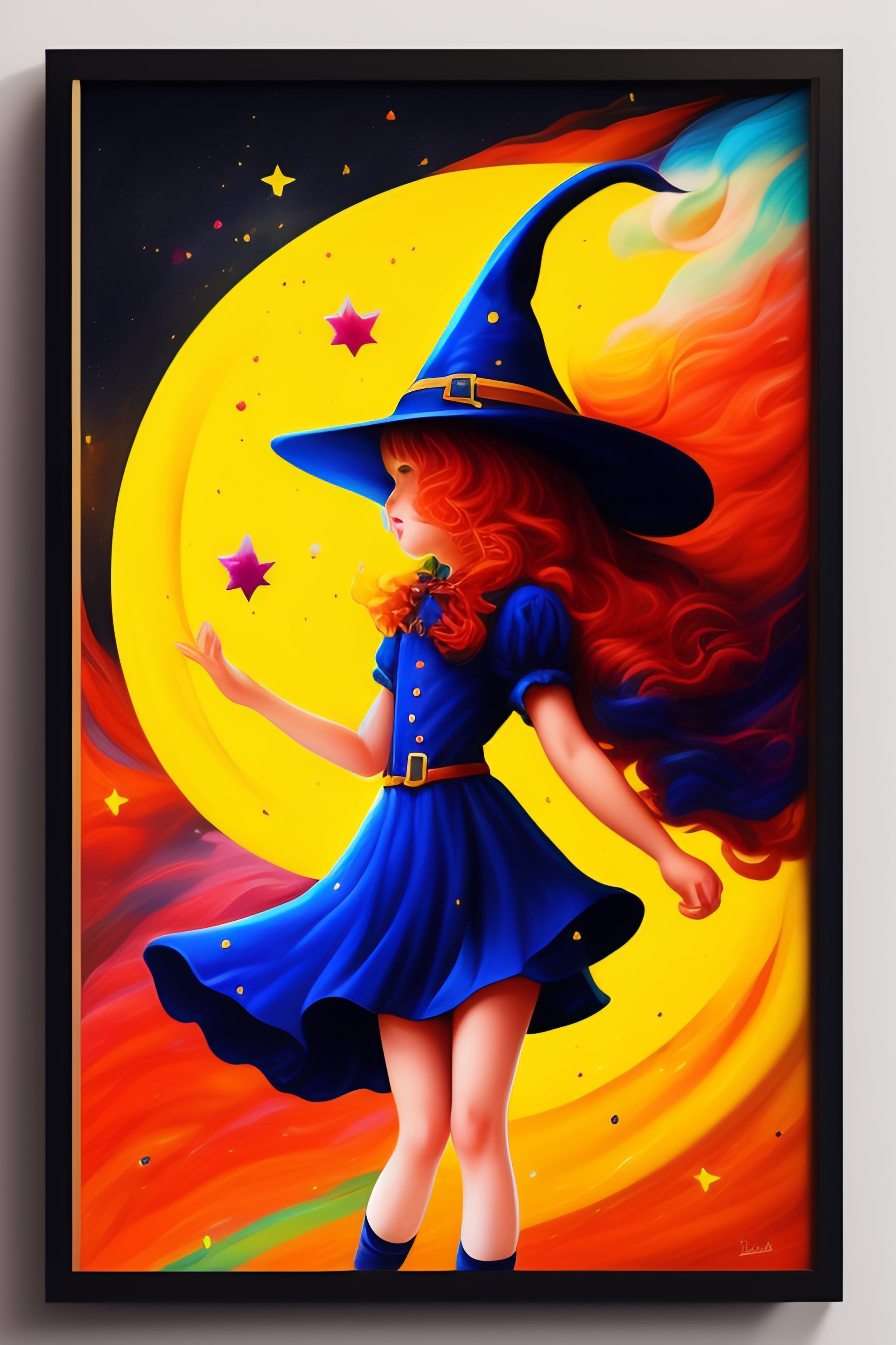 Lexica - Little witch explosion of primary color