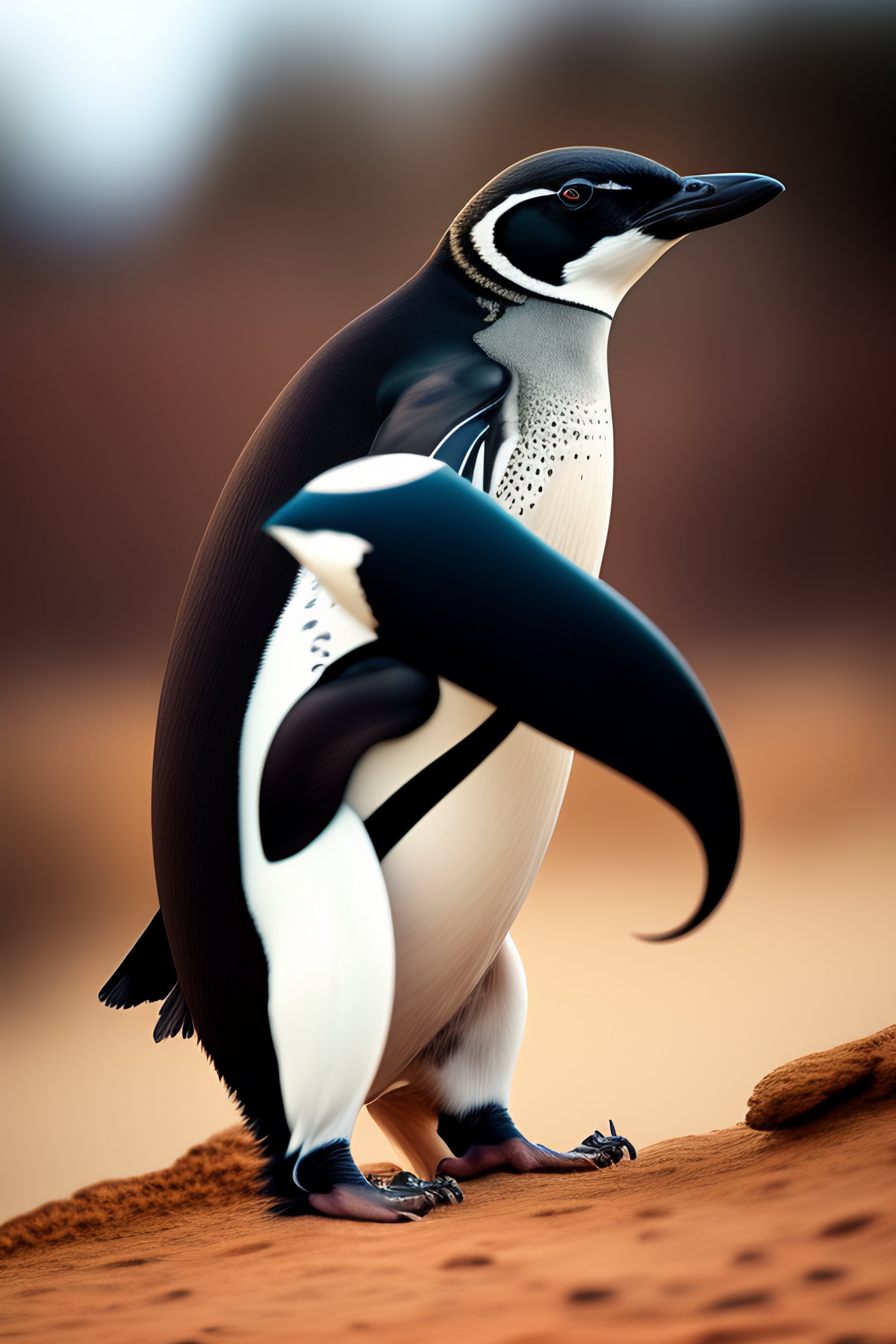 Lexica - Penguin cartoon tactical