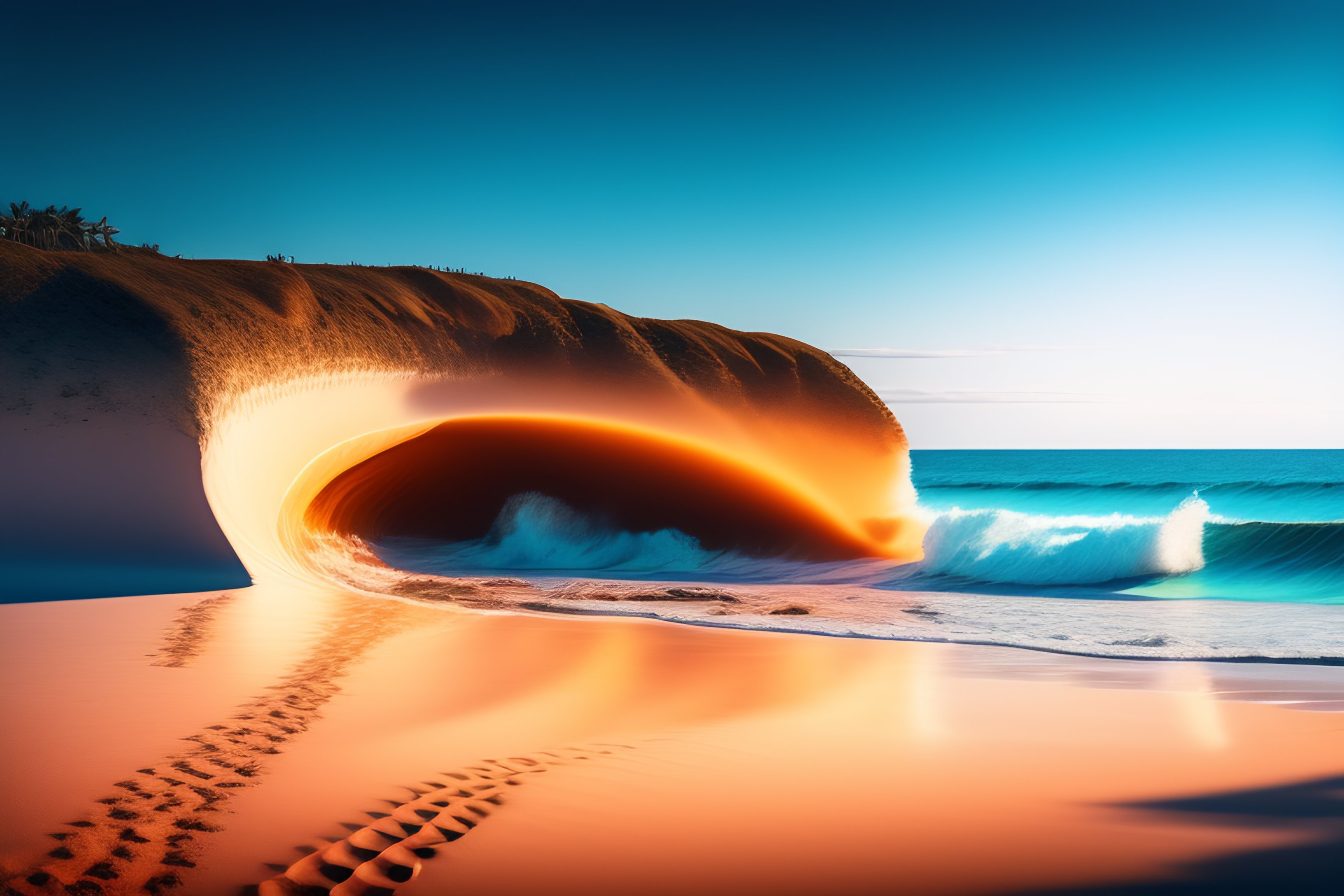 Lexica - Hellscape of the beach album cover, modern, film, soft ...