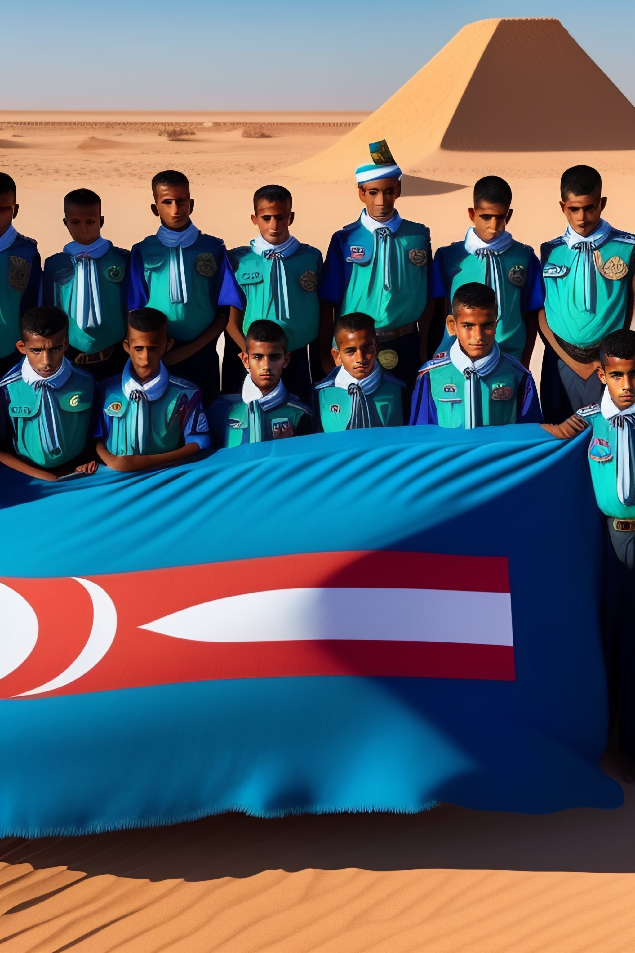 Lexica - Troupe des 8 scouts Boys Tunisiens de 15 ans porte tenu unique ...