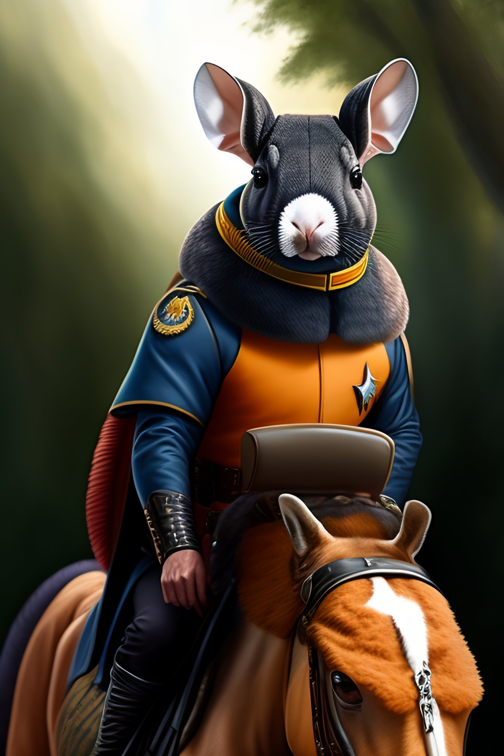 Lexica - A realistic drawing of a commander Spock riding a dinosaur ...