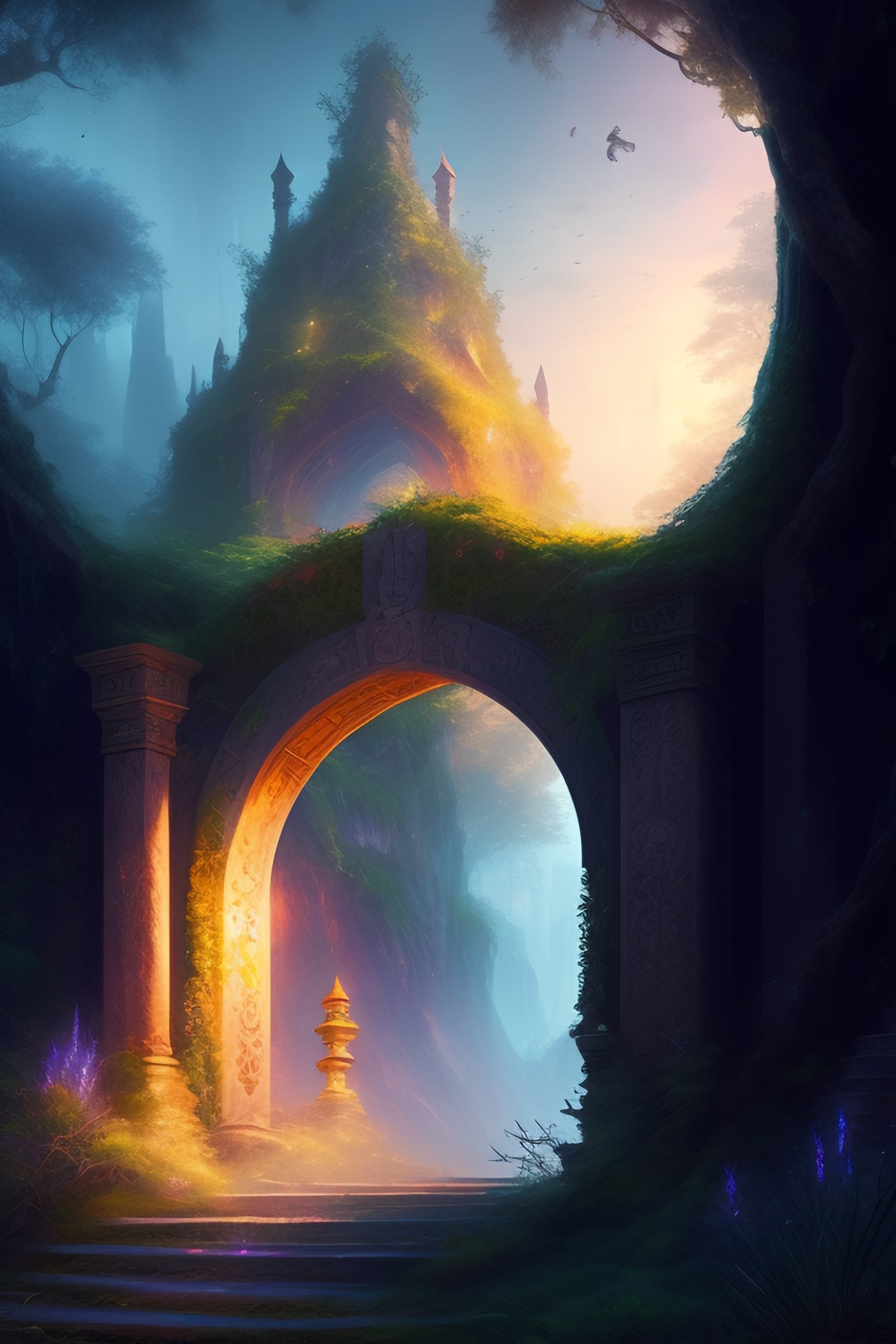 Lexica - Ancient magical overgrown ruins, folkloric gates, mysetrious ...