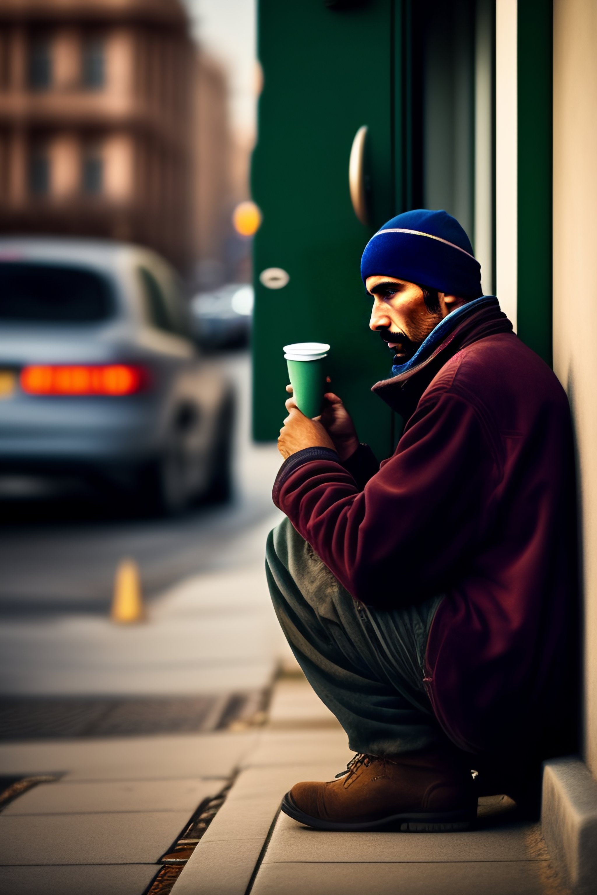 Lexica - Pov photography of a man job seeking with no job and no hope ...