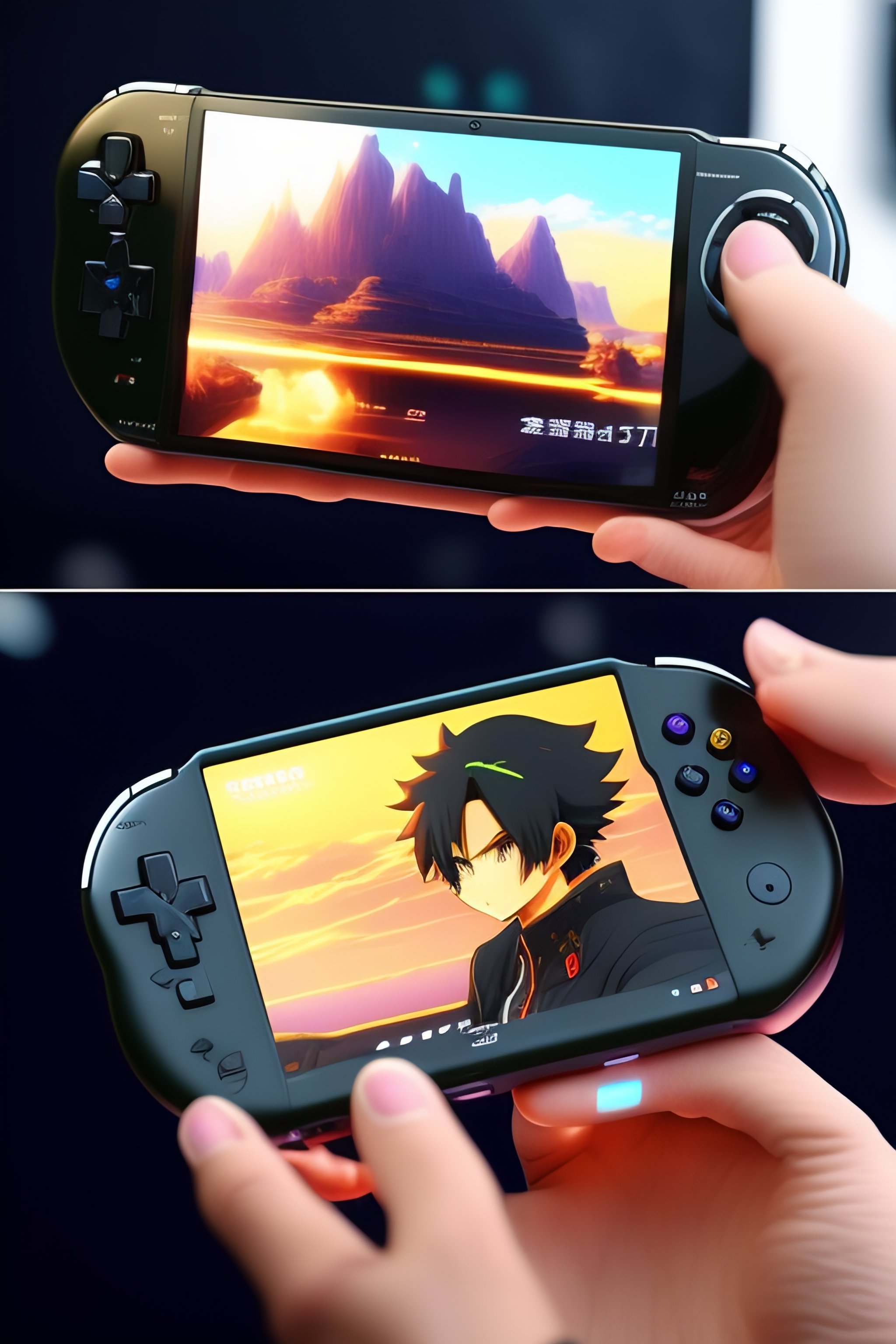 Lexica - Futuristic handheld gaming console made by Sony in an anime ...