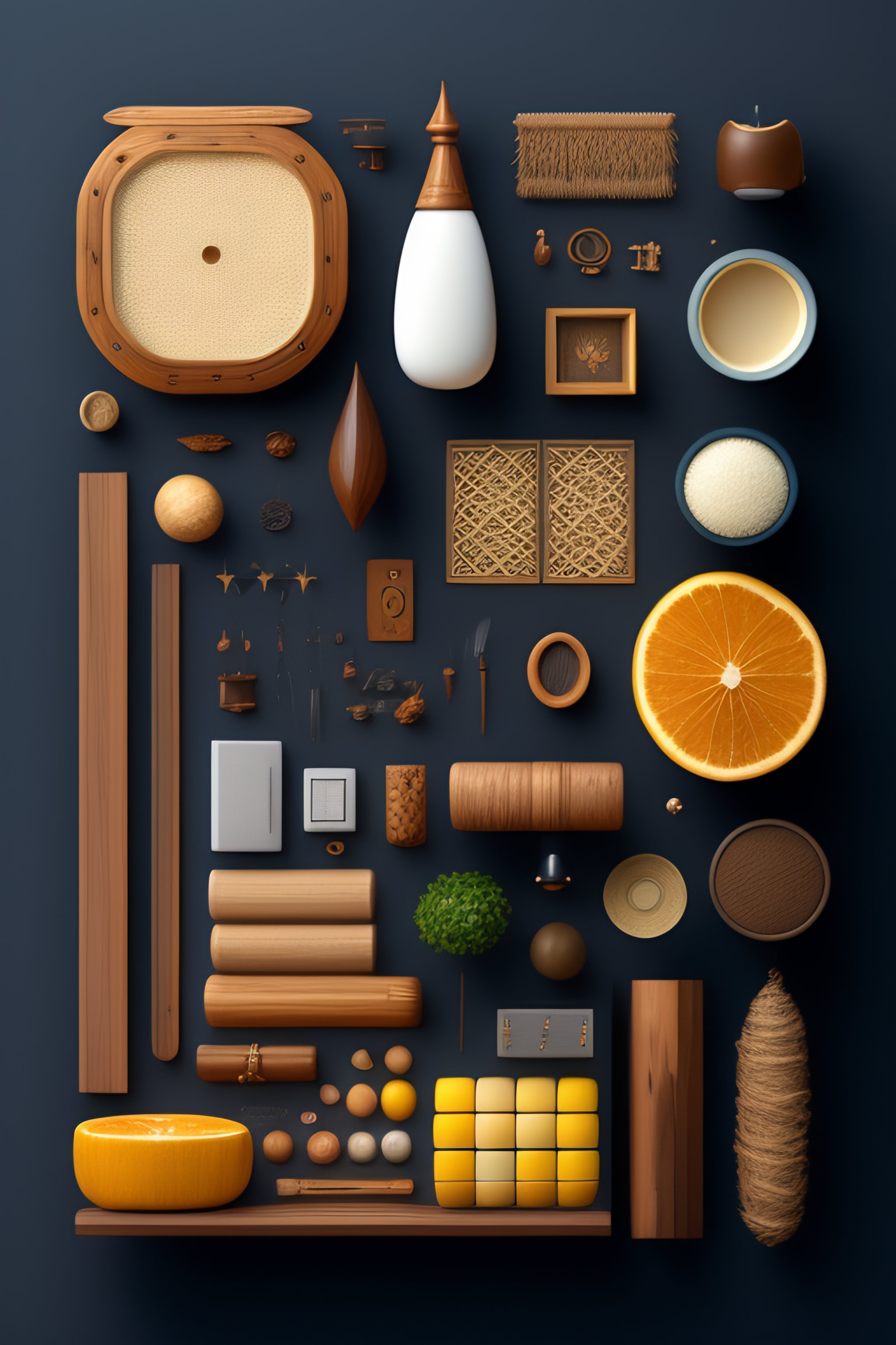 Lexica - Prompt: '[television], Costumes and props, Knolling, flat lay ...