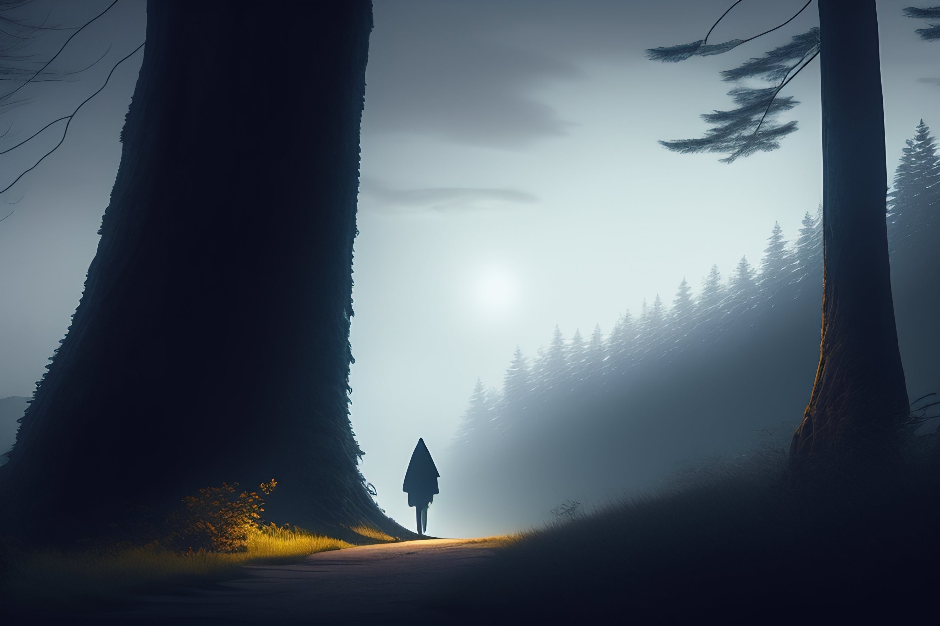 Lexica - A lone figure, hiding in the shadows, trying to avoid being ...