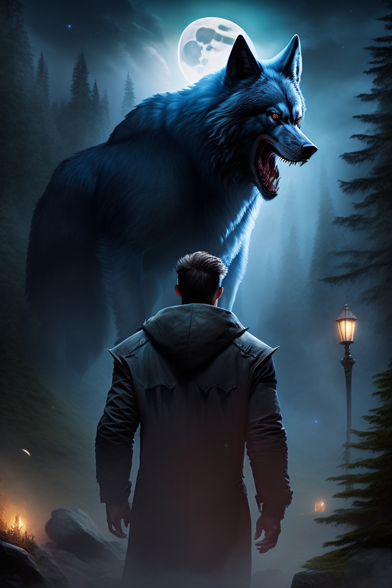Lexica - The eerie howl pierces the night as a werewolf, with its ...