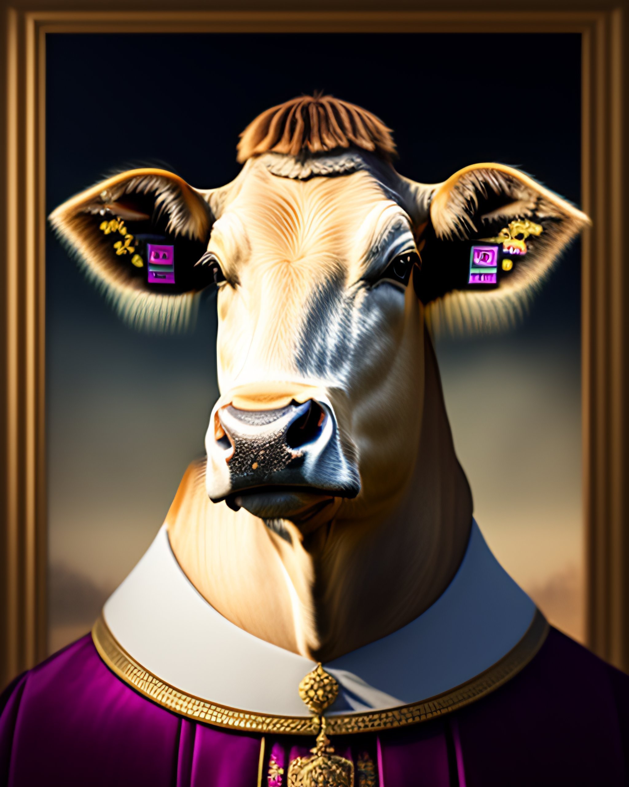 Lexica - Portrait of a royal cow