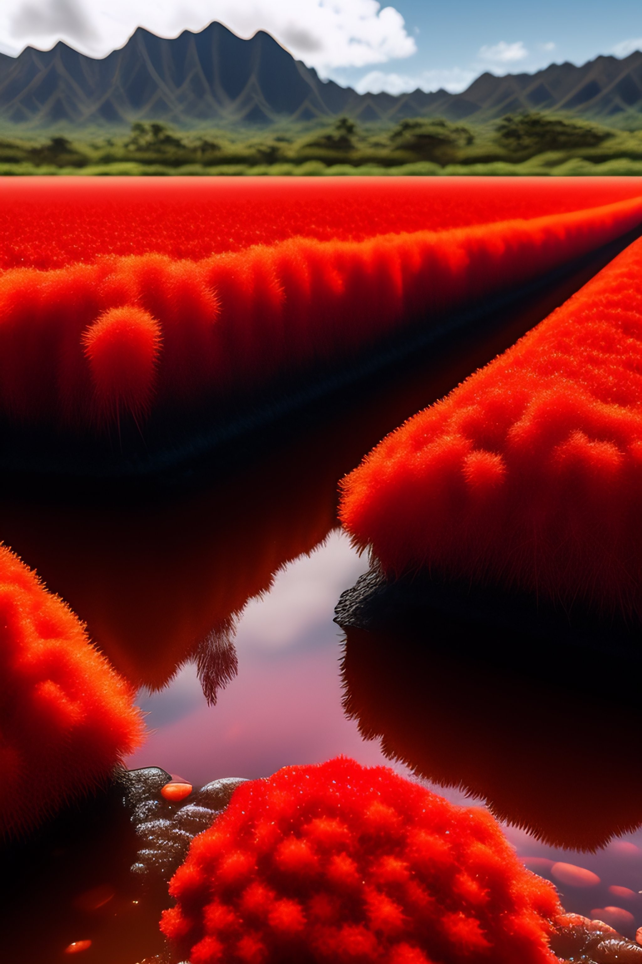 Lexica - Detailed photo of red tubs for natural cultivation of ...