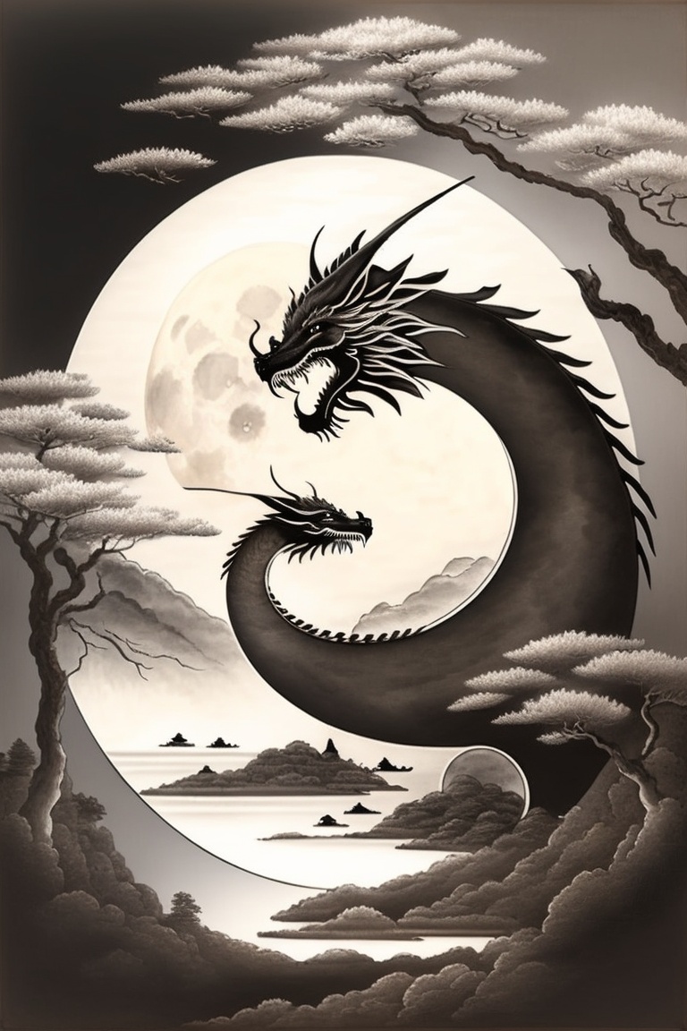 Lexica - Please create a Sumi-e painting inspired by Japanese culture ...