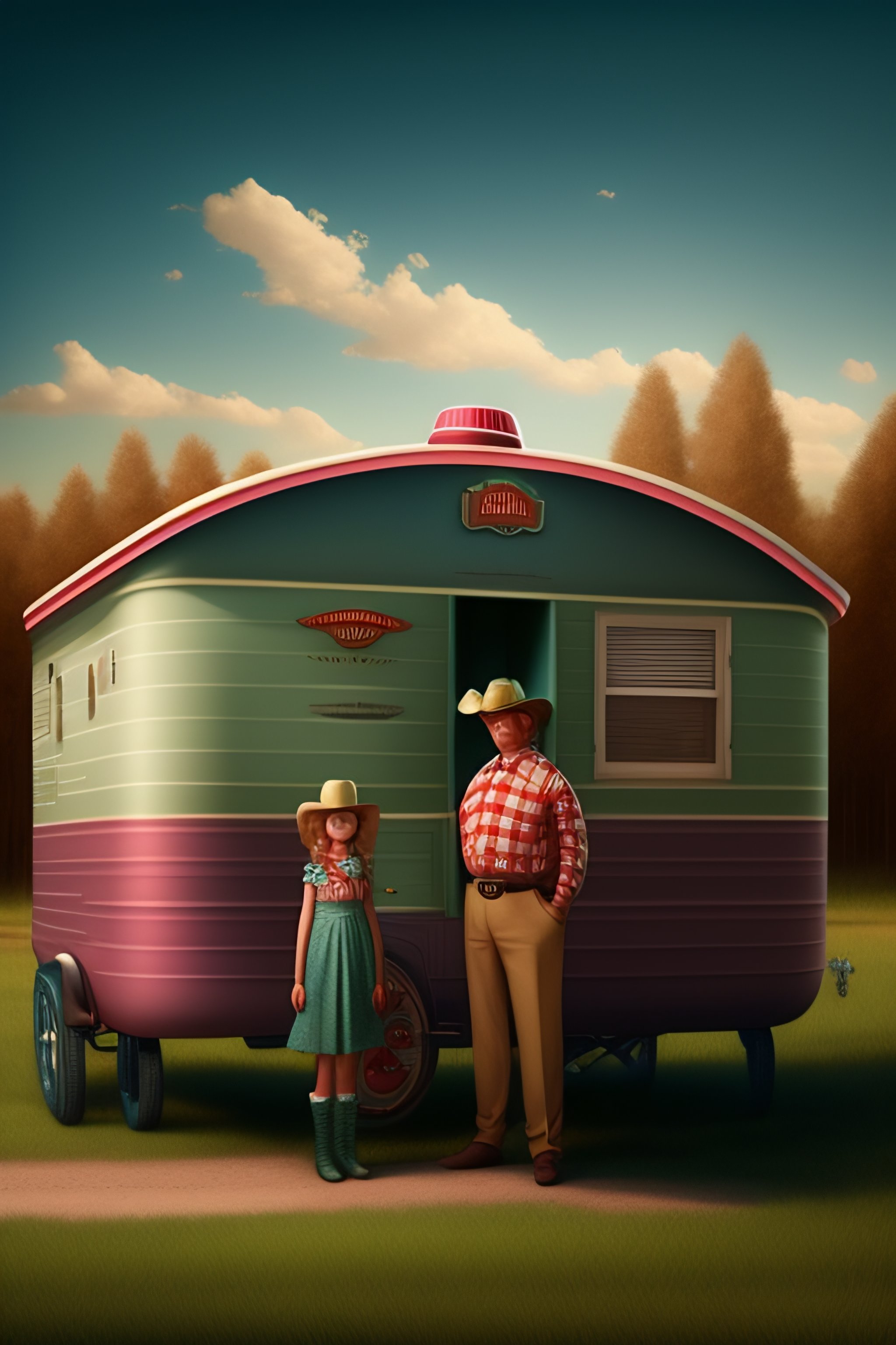 Hillbilly Family In Cartoon