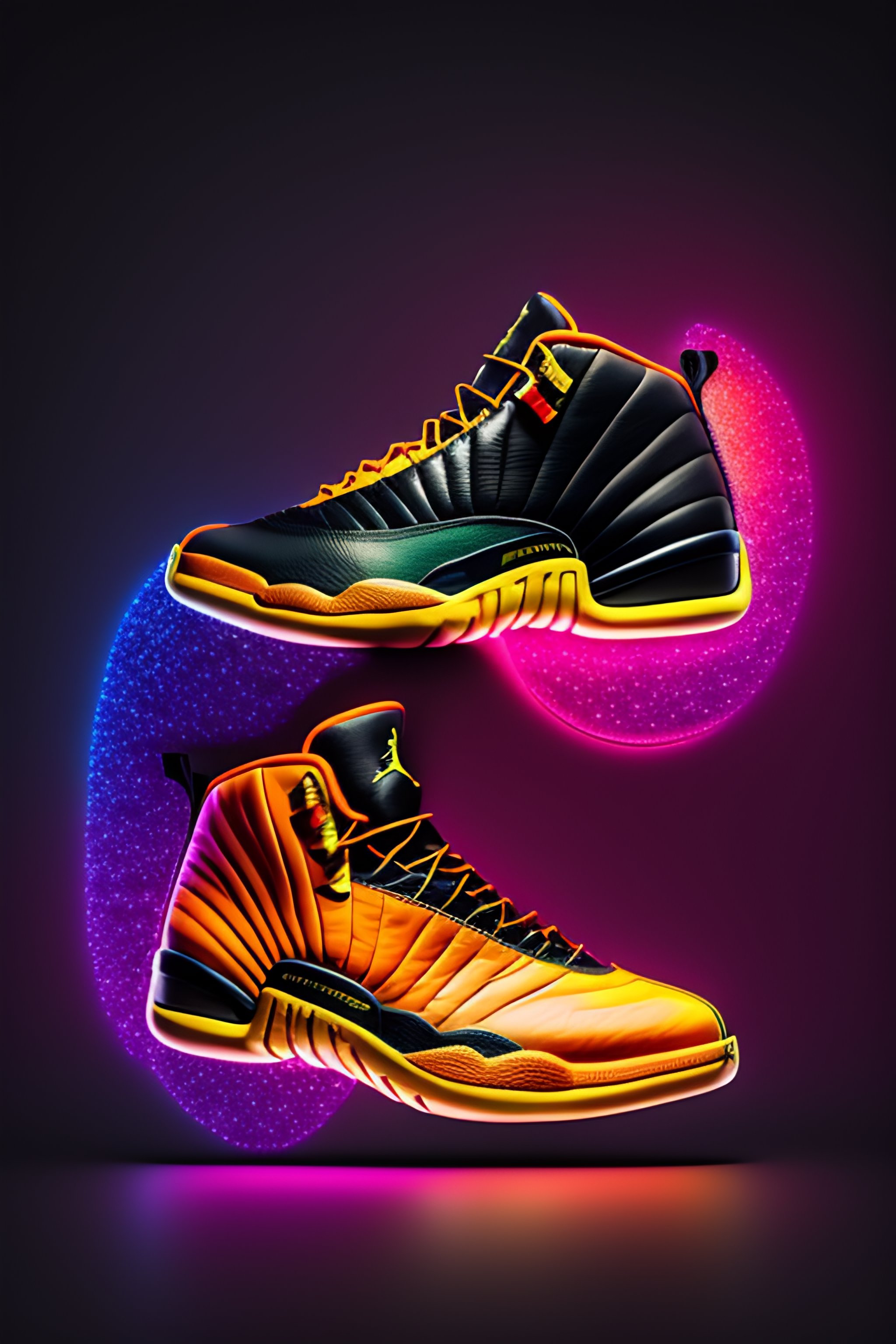 Lexica - Advertising product photo of Jordan 12 sneakers design in the ...