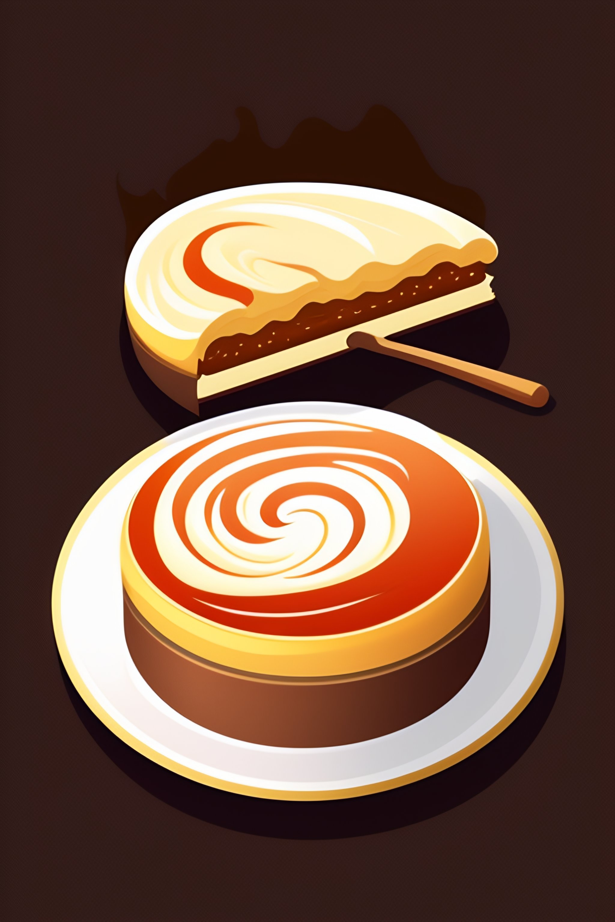 Lexica - Cream spread on a bread, side view, vector art
