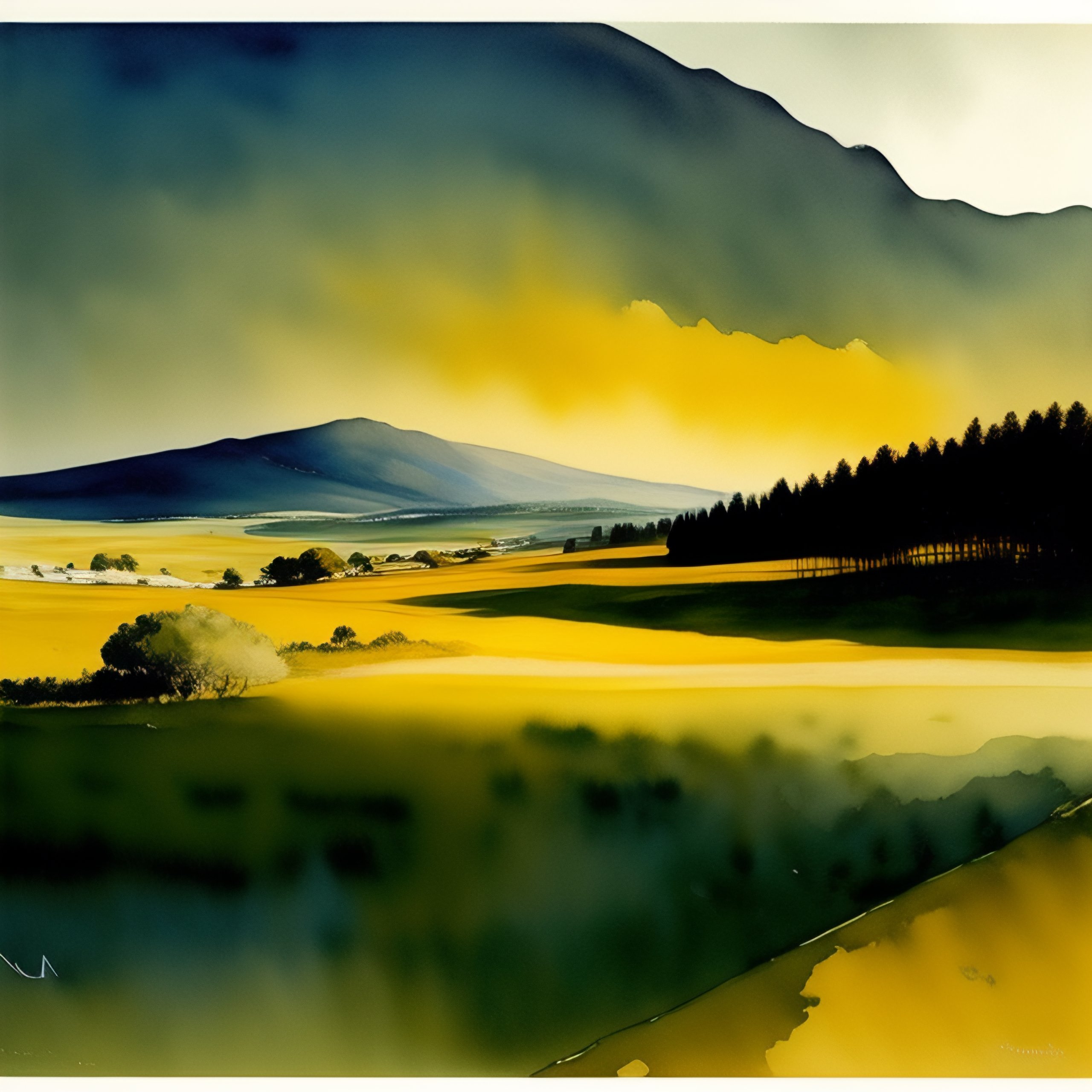 Lexica - Detailed Watercolor, beautiful tertiary colors, color theory ...