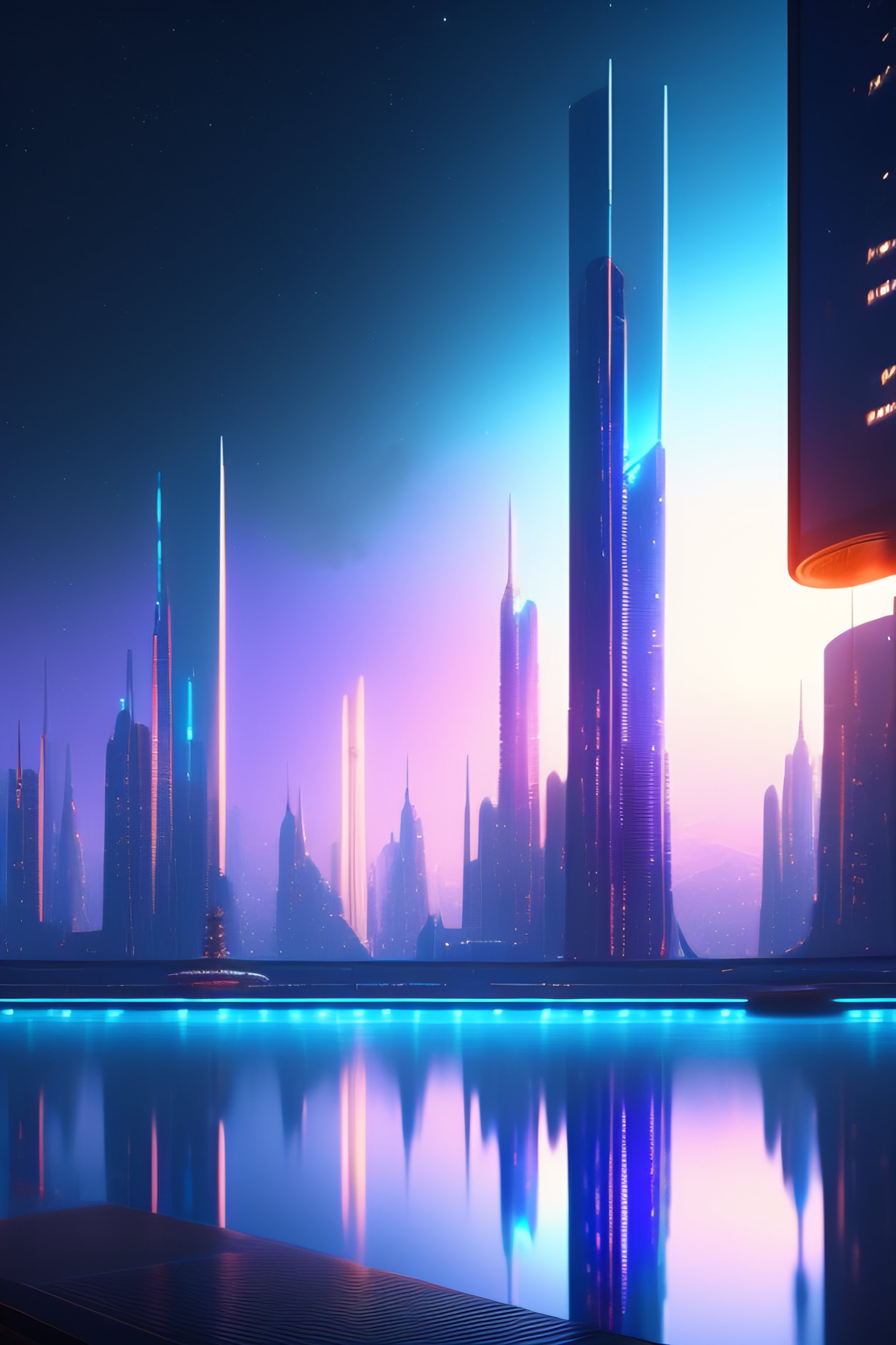 Lexica - Cyberpunk city, galaxy, stars, glass dome, hyperrealistic ...