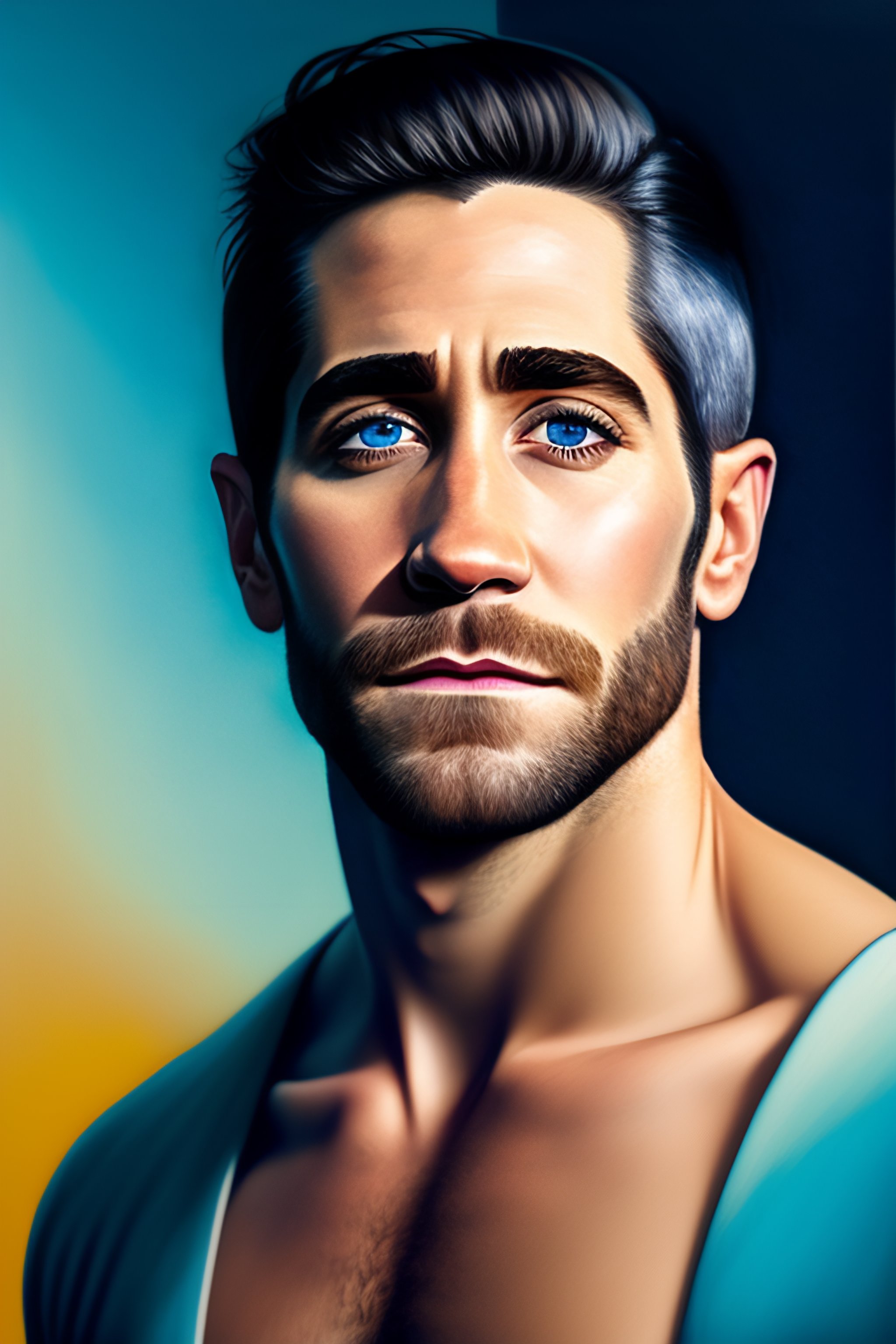 Lexica - A full-length portrait of Jake Gyllenhaal clean shaven by ...