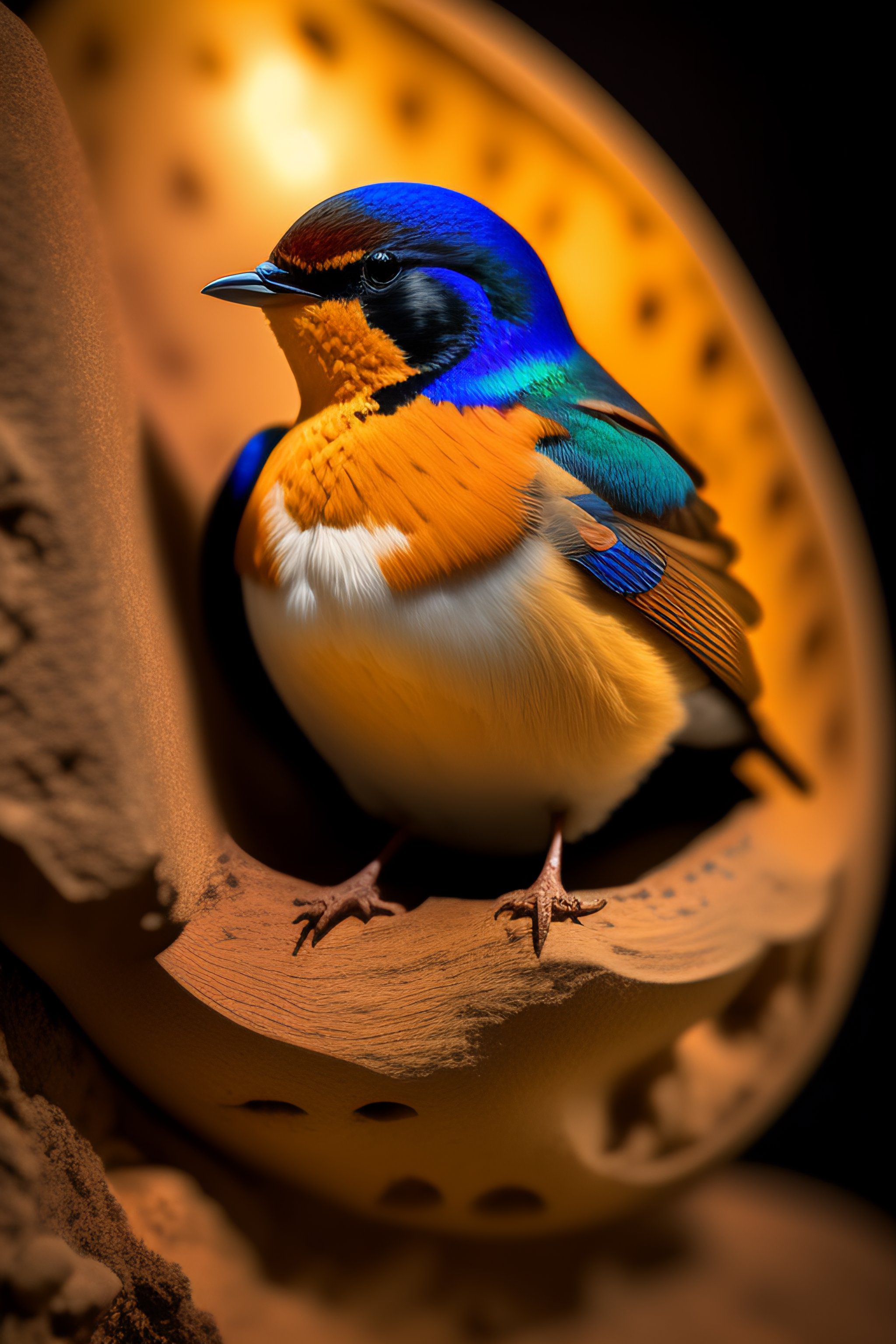 Lexica - Intricate barn swallow carved from sandstone, photograph ...