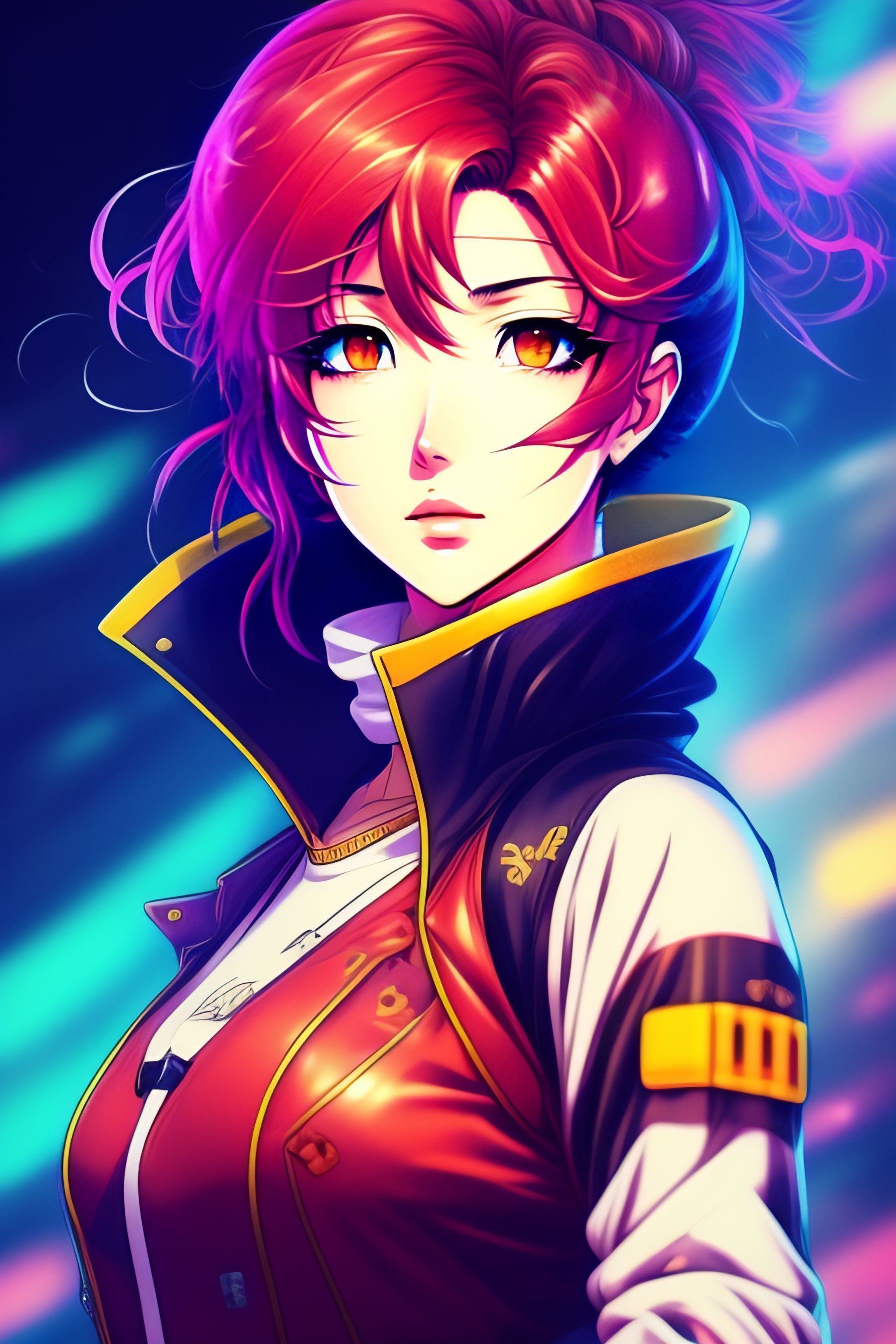 Lexica - 80's anime style girl cyberpunk, pixiv, dynamic pose