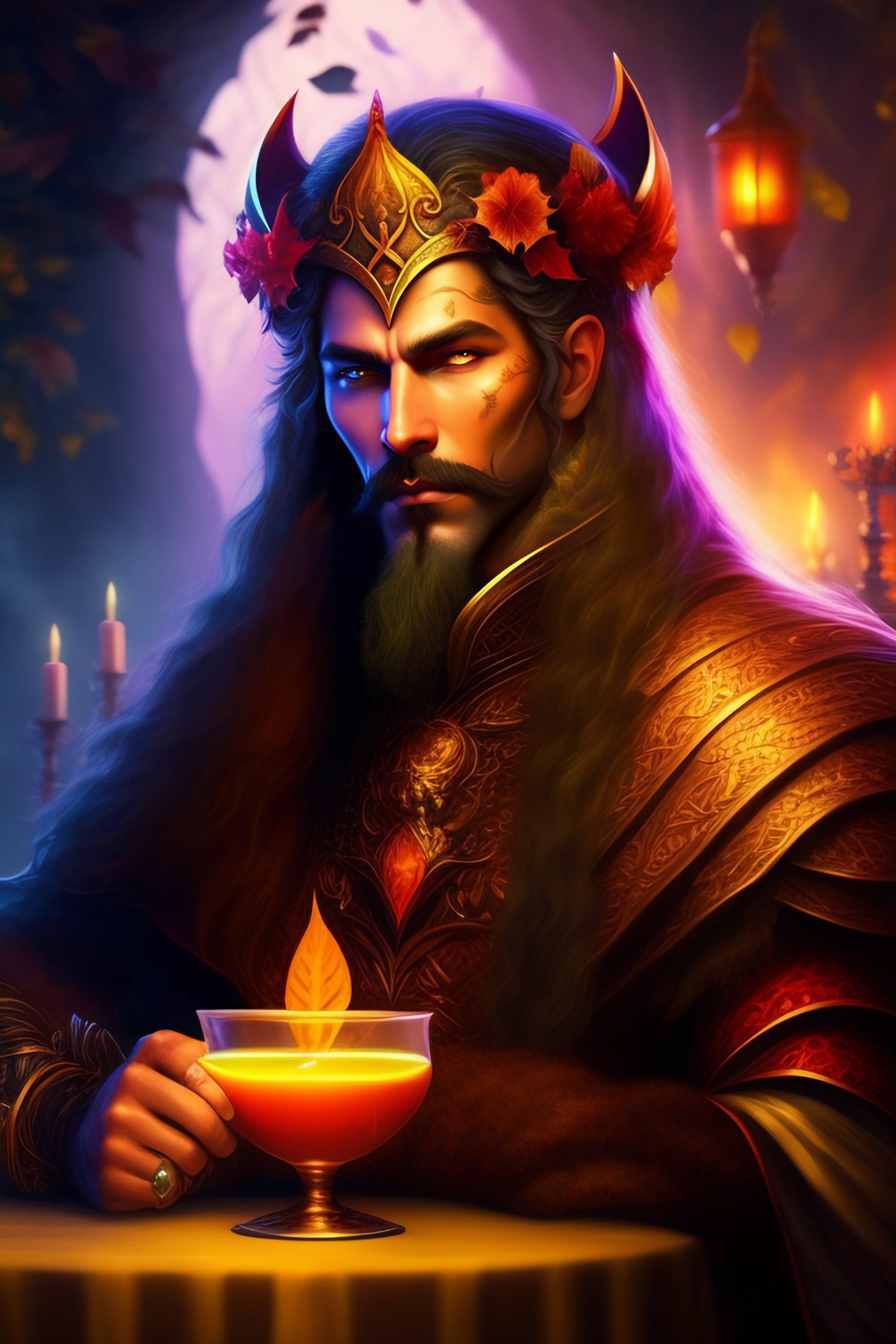 Lexica - Oberon, King of the Fae drinking tea with Grimm Reaper at the ...