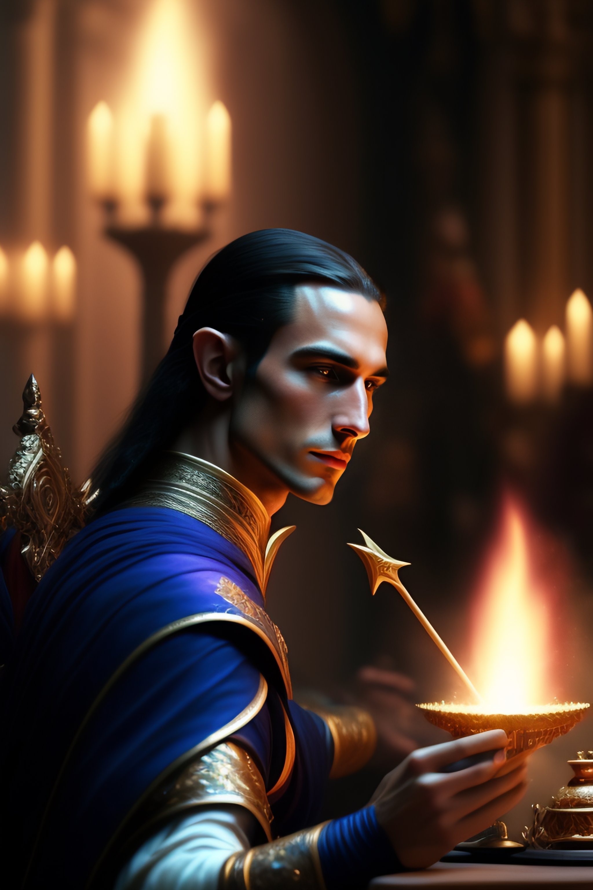 Lexica - A high elf using magic