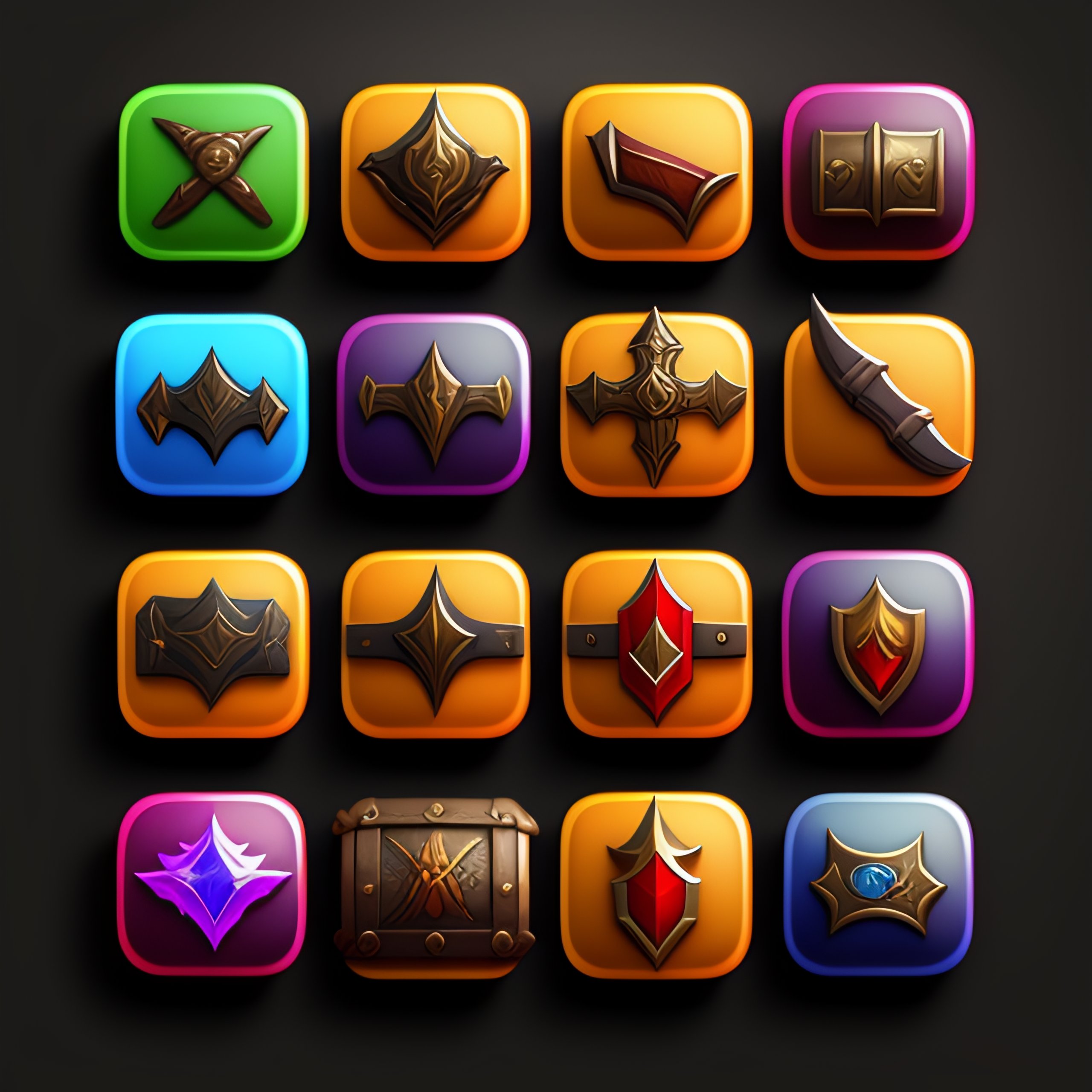 Lexica - Stylized RPG game icons warrior