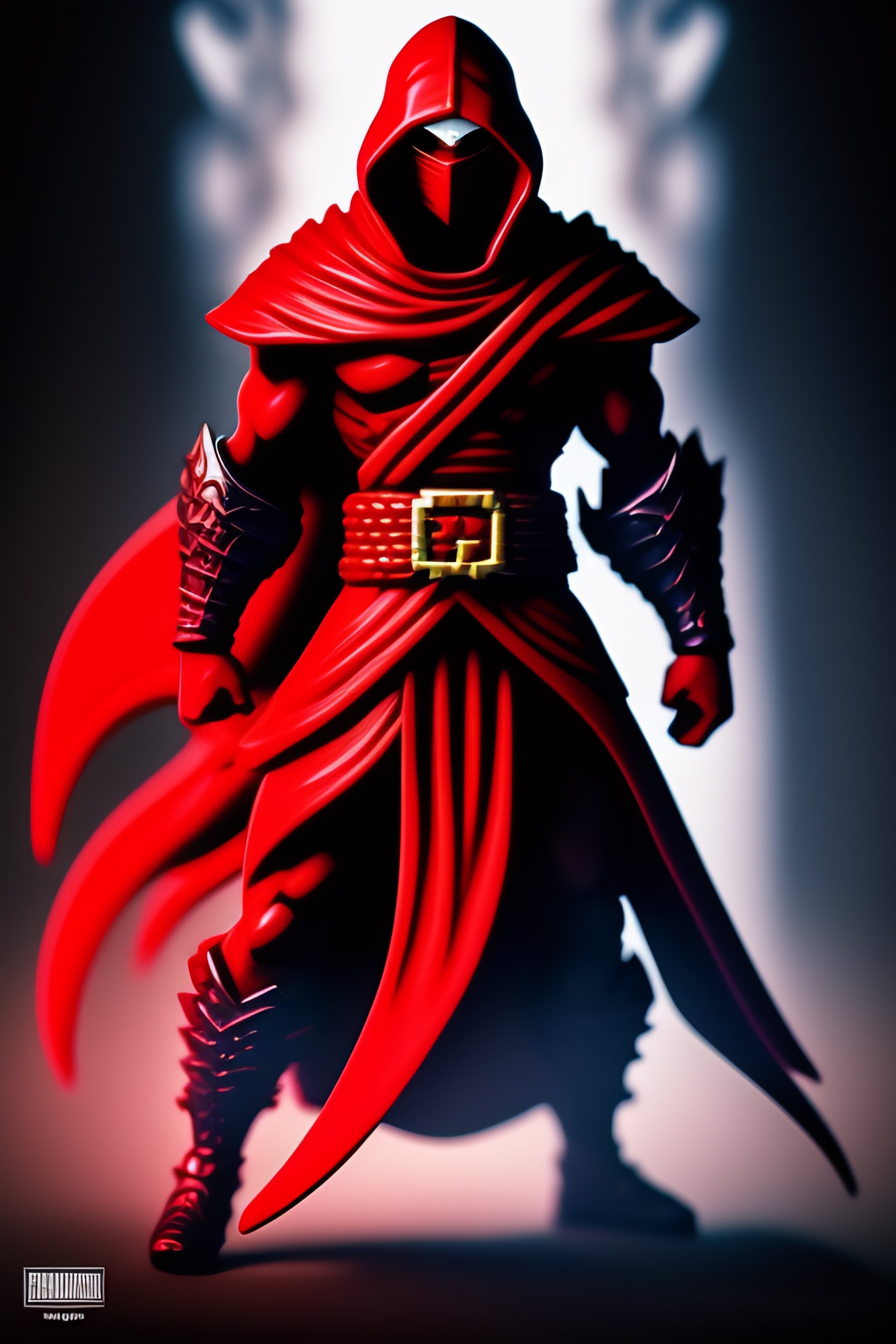 Lexica - 8-bit red ninja from ninja gaiden with mystical background