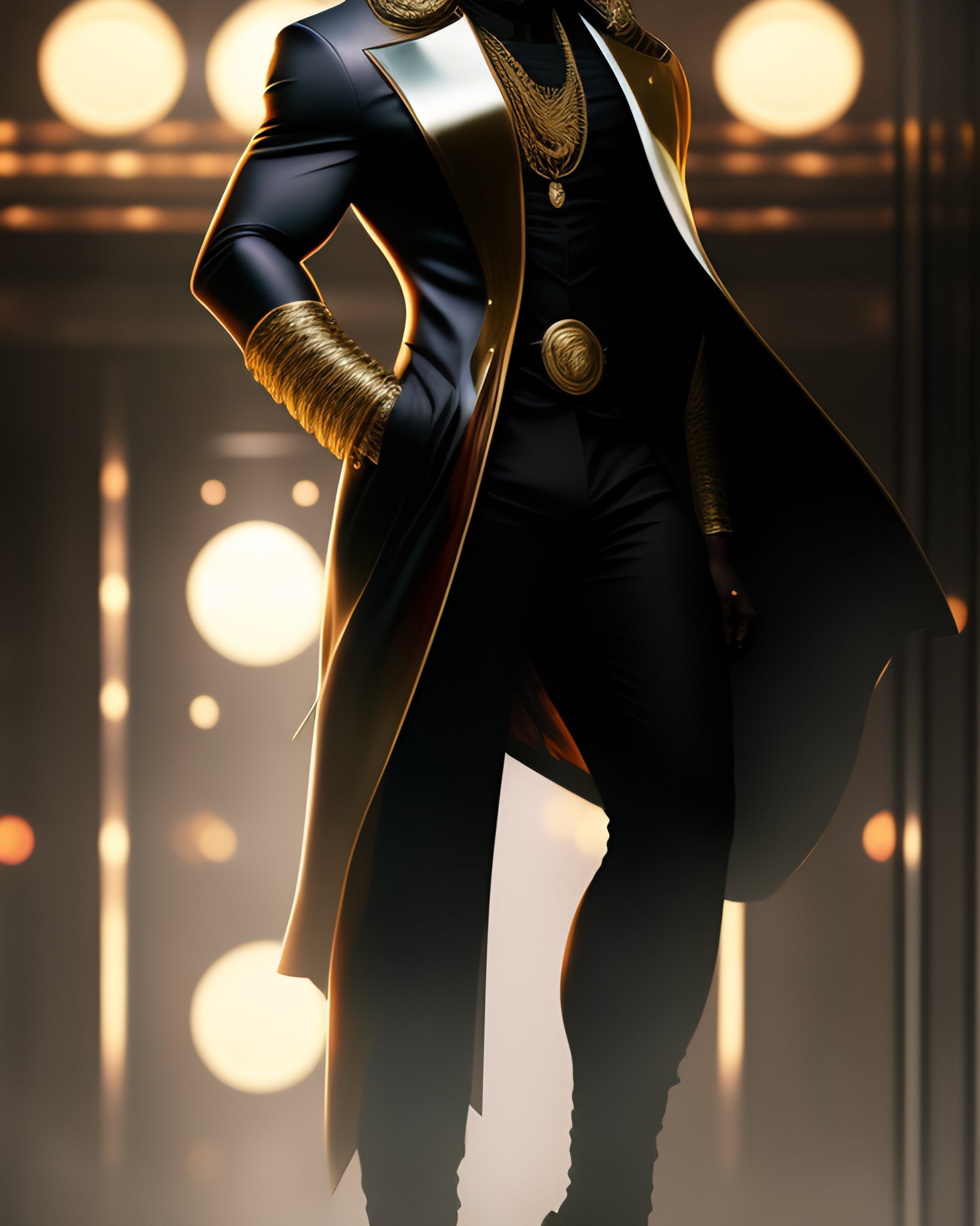 Lexica - A GLOOMY art piece depicting a full body man representation of ...