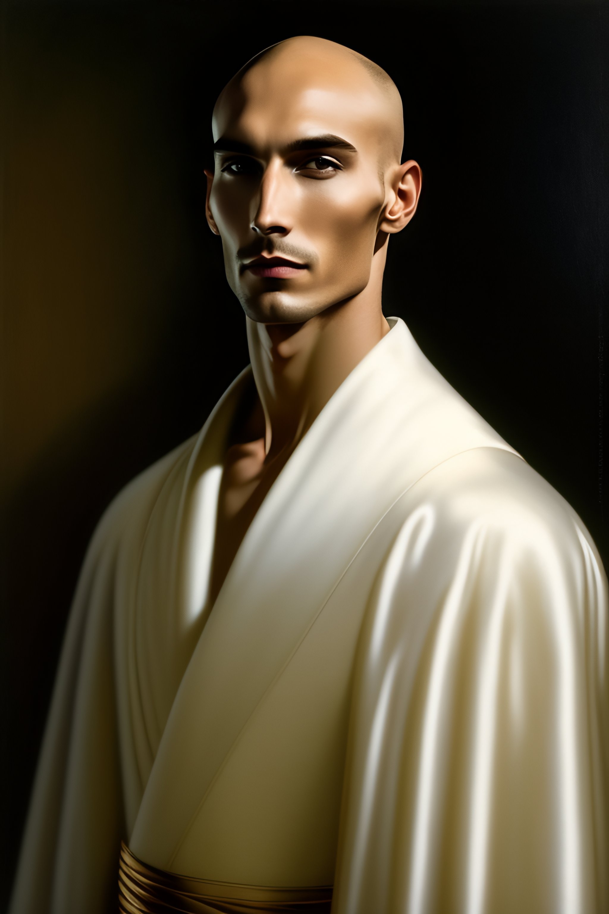 Lexica - Tall man, slim man, extremely white skin, snakelike appearance ...